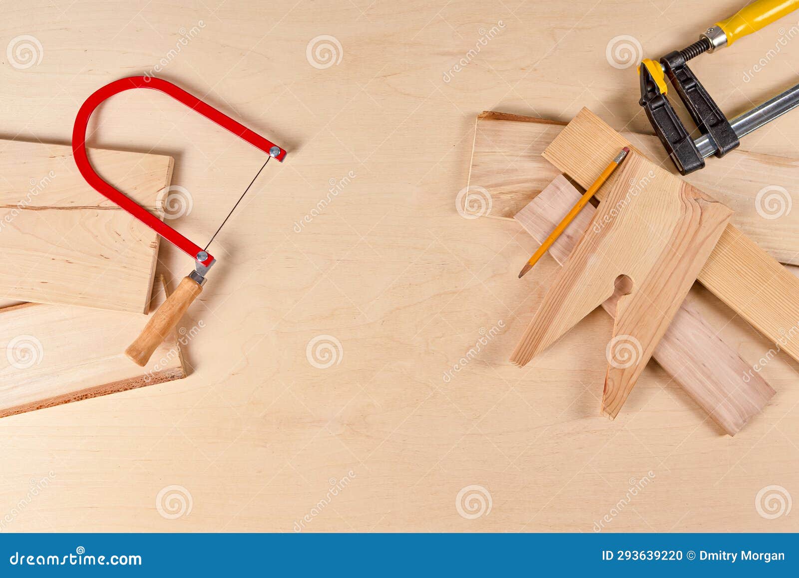 Craftsmanship and Carpentry Concepts. Lineup of Assorted Various Work ...