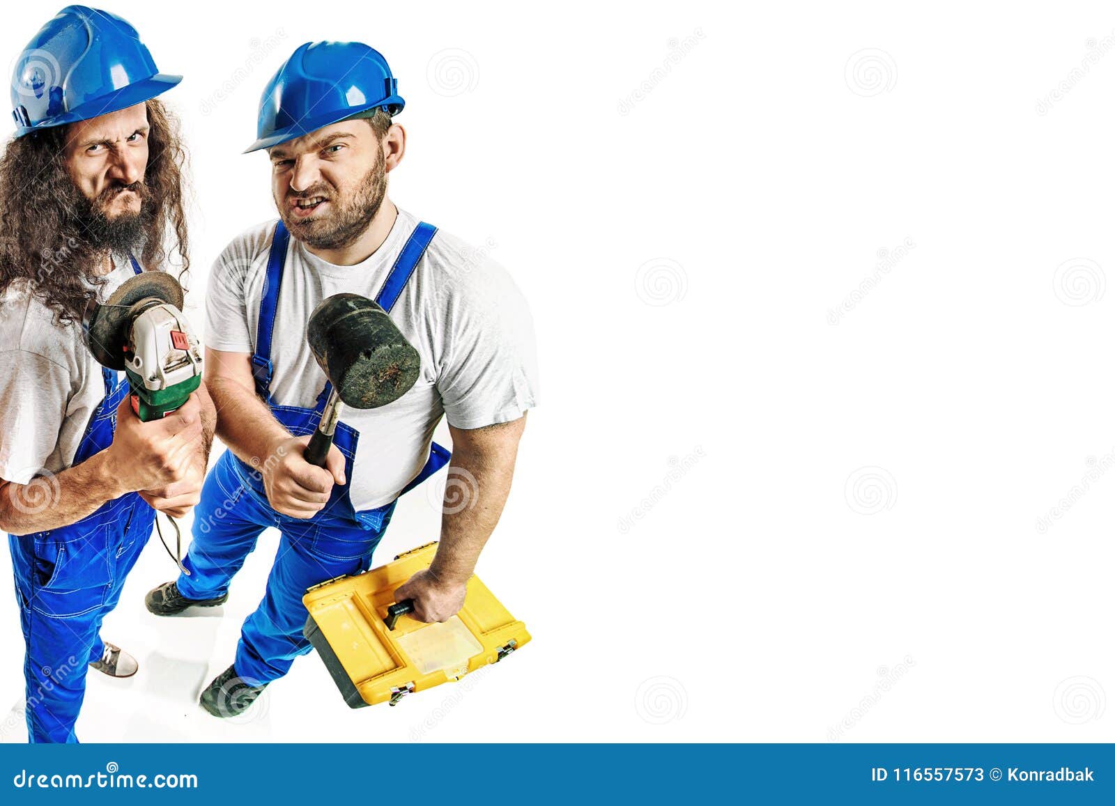 Craftsmen Holding Heavy Tools Stock Image - Image of maintenance ...