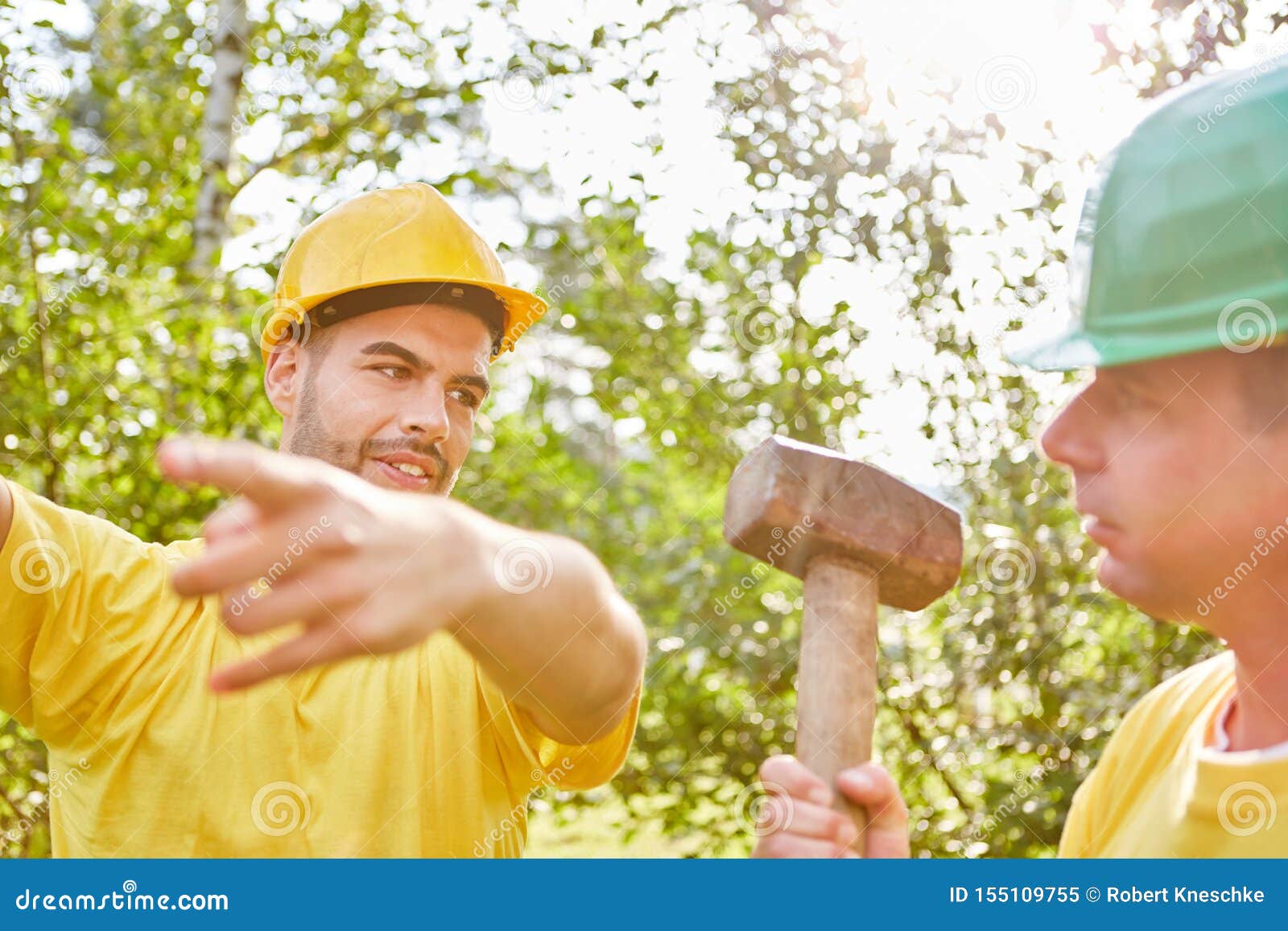 Craftsmen Make Teamwork while Building a House Stock Image - Image of ...