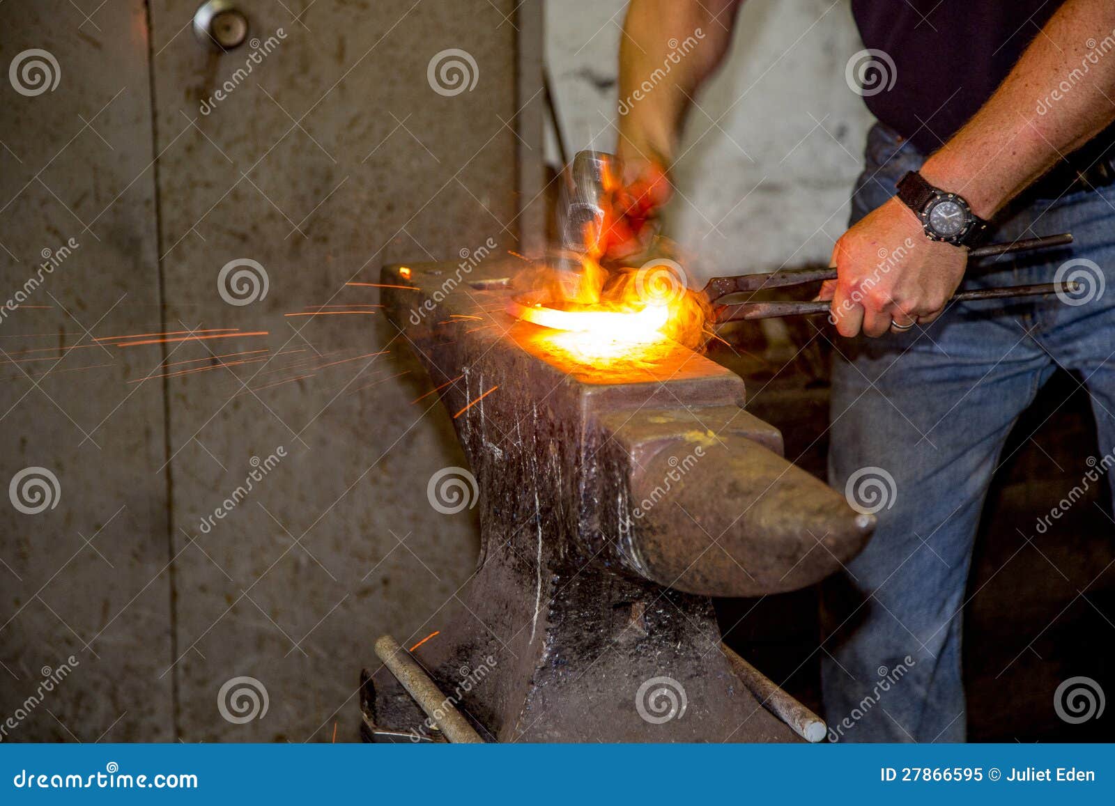 Craftsmen at work stock image. Image of natural, anvil - 27866595