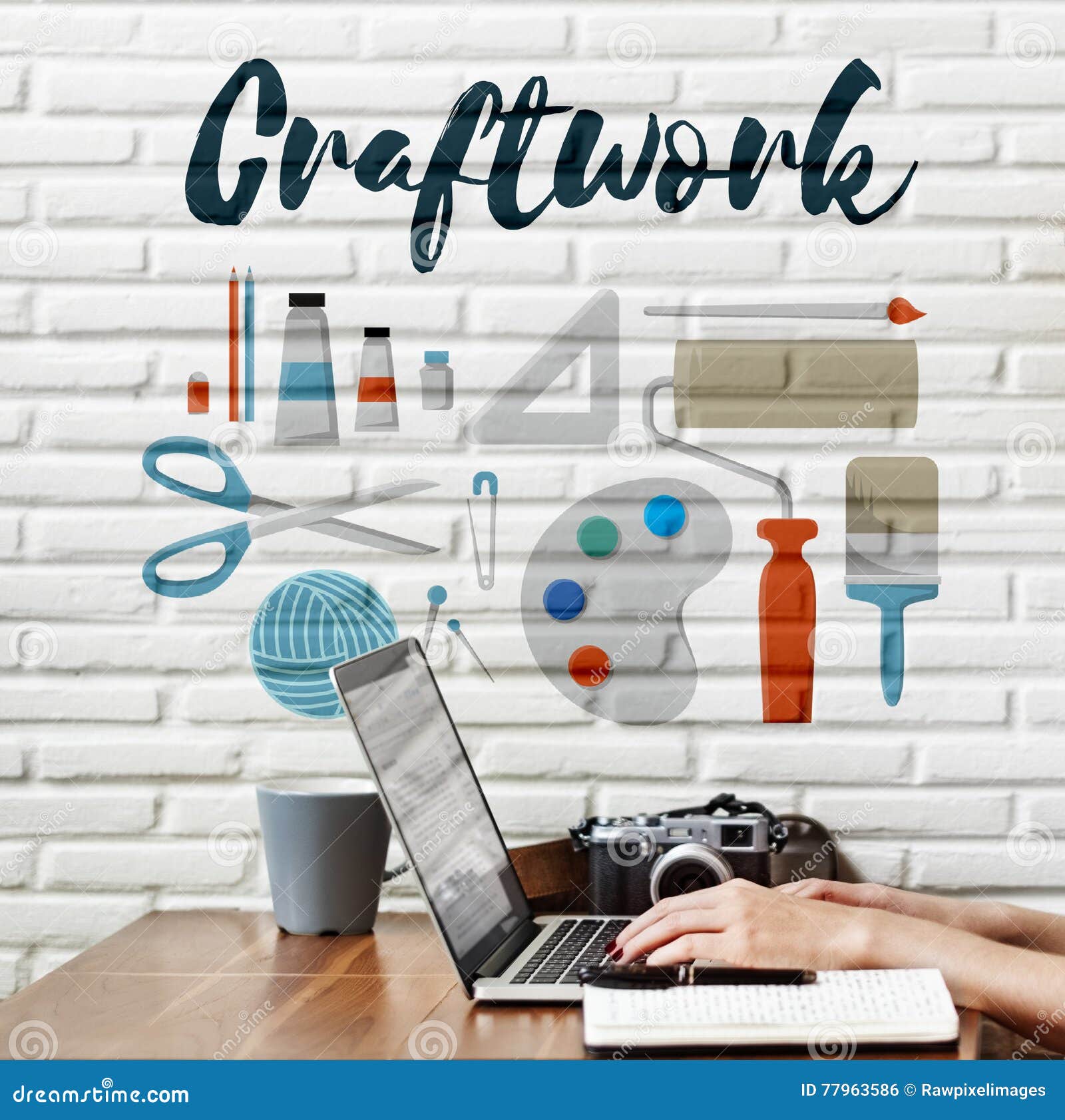 Craftwork Arts and Craft Artistic Design Ideas Concept Stock Photo ...