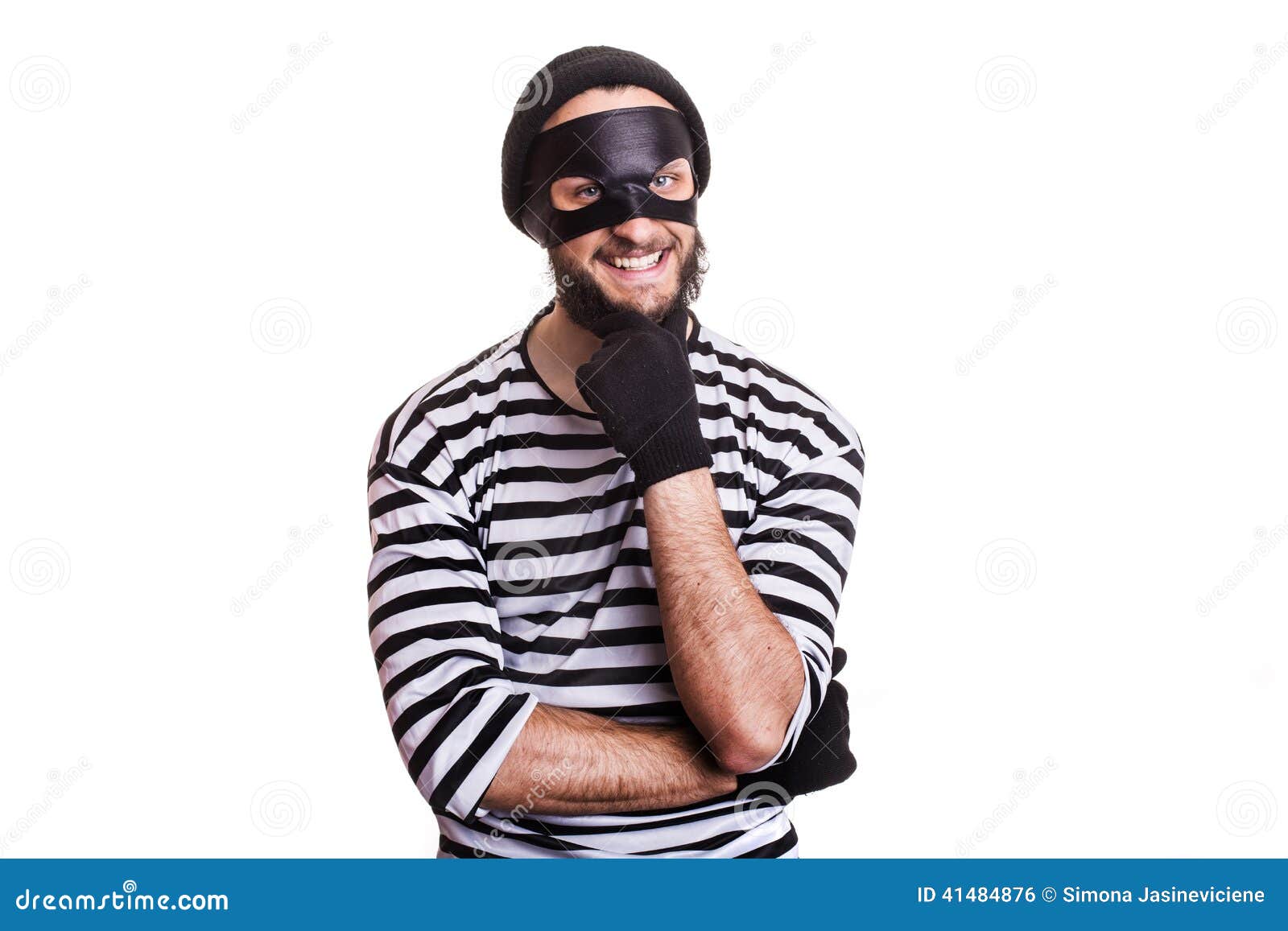 Crafty Criminal Smiling And Thinking Stock Photo - Image: 41484876