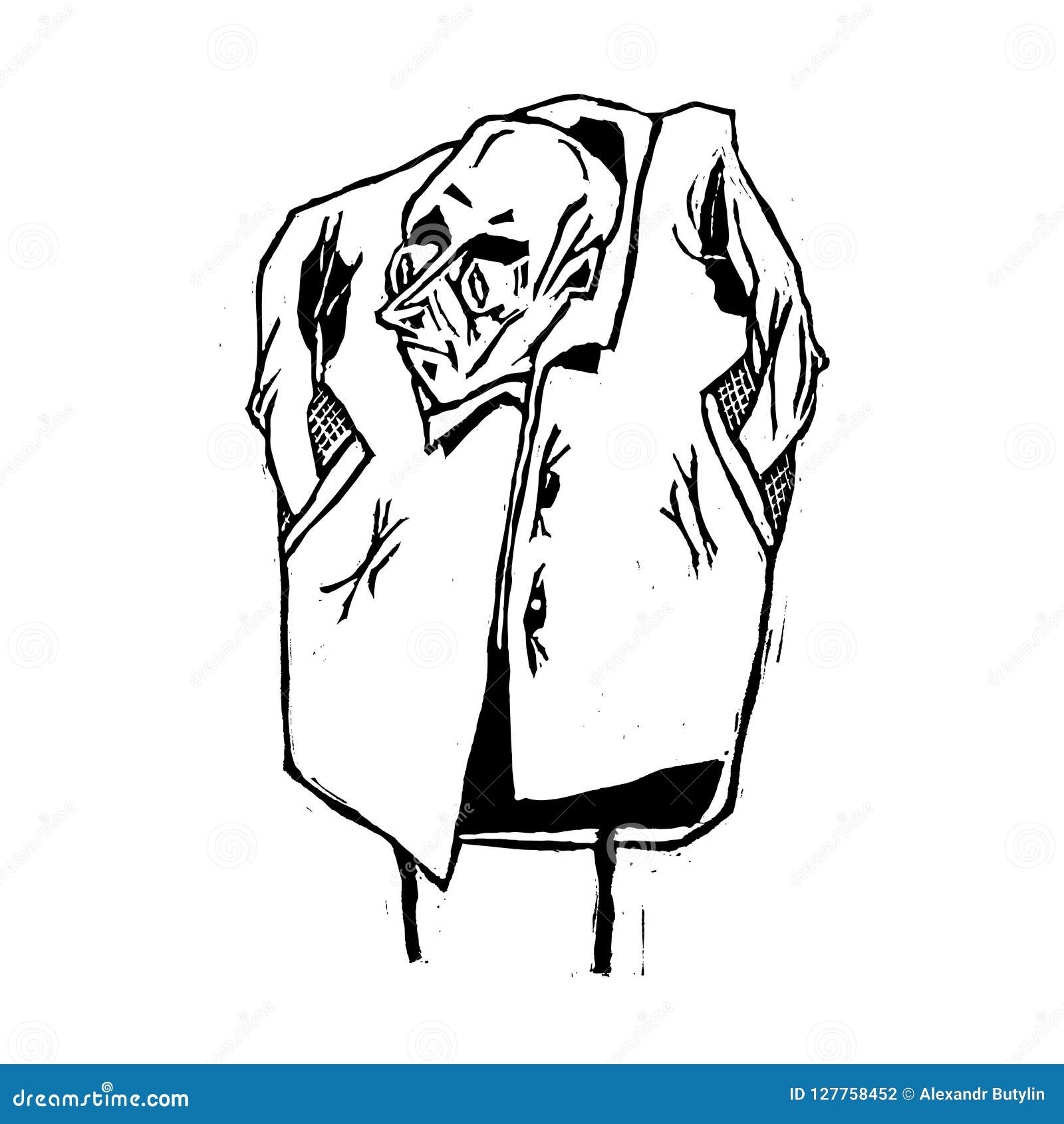 A Crafty and Cunning Bad Guy in a Coat Named Bubnovsky. Stock Vector ...