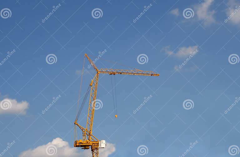 Crain Construction Building in Blue Sky. Stock Photo - Image of china ...