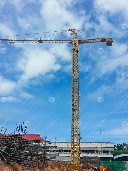 Crain construction stock image. Image of concrete, buildings - 32888753