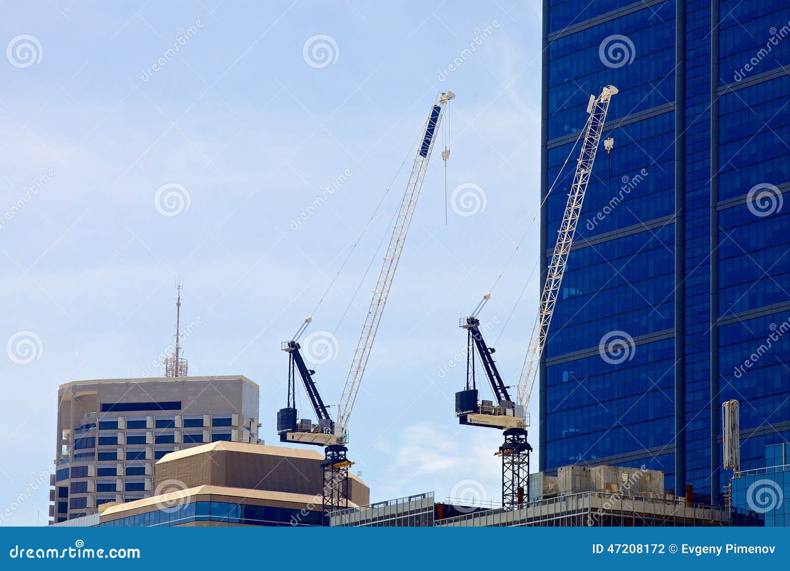 Crain on a New Constraction Site of High-rise Editorial Photography ...