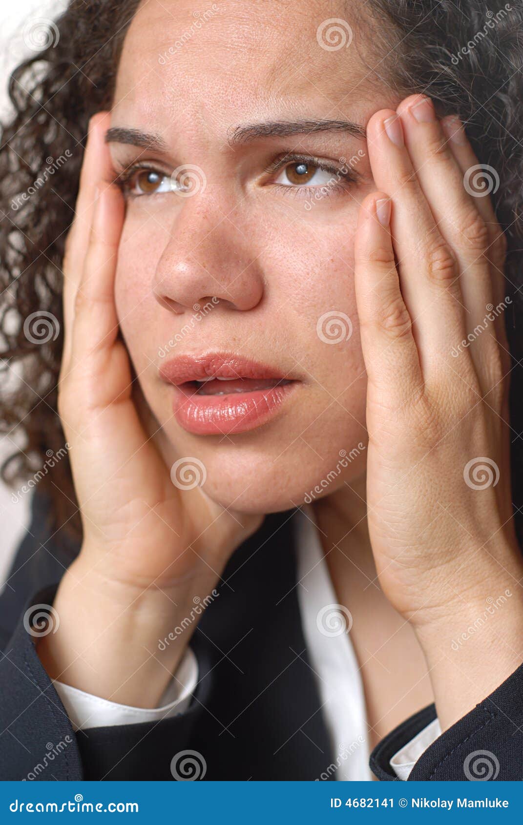 Crainte au travail image stock. Image du noir, misère - 4682141