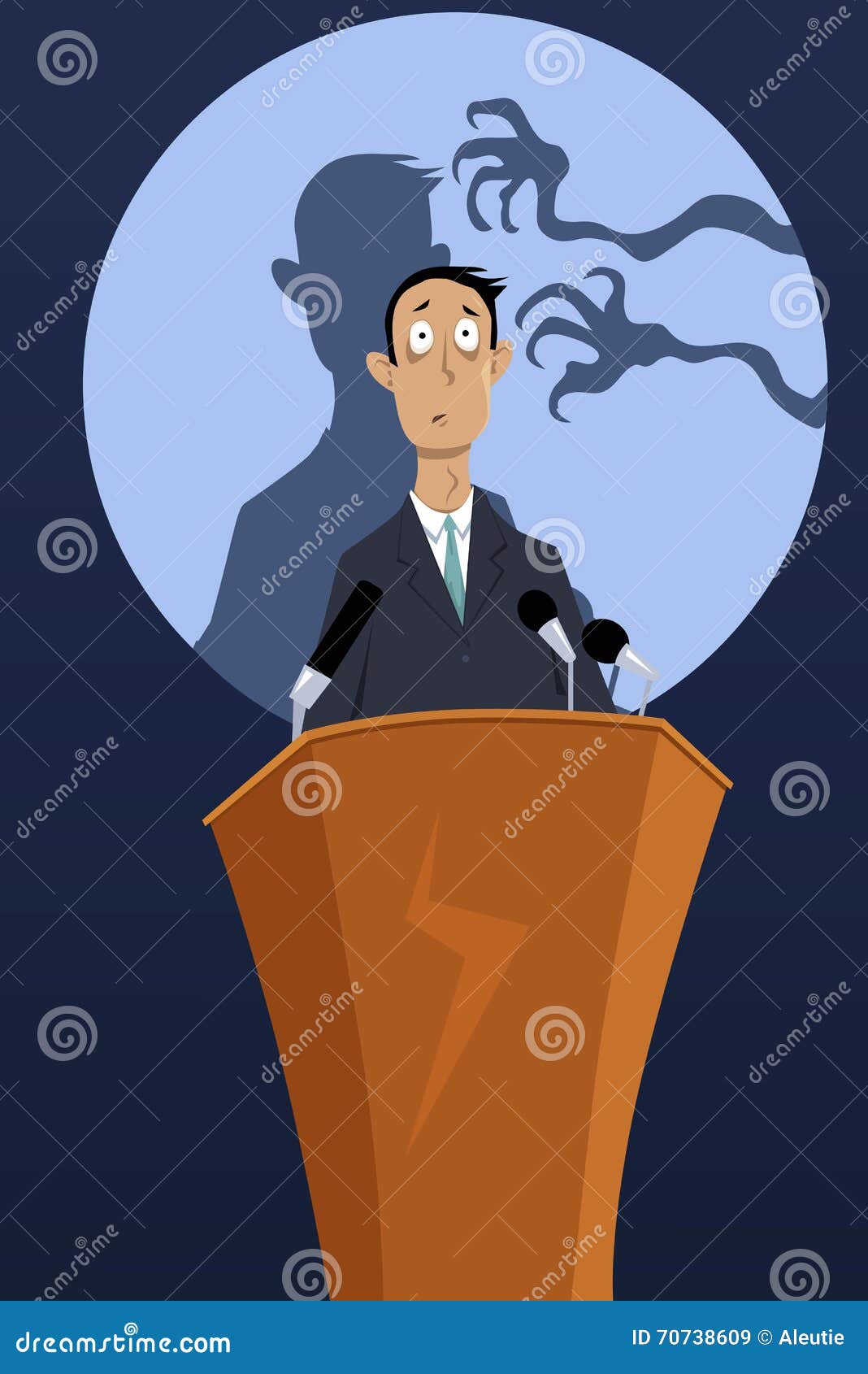 Crainte De La Prise De Parole En Public Illustration de Vecteur ...