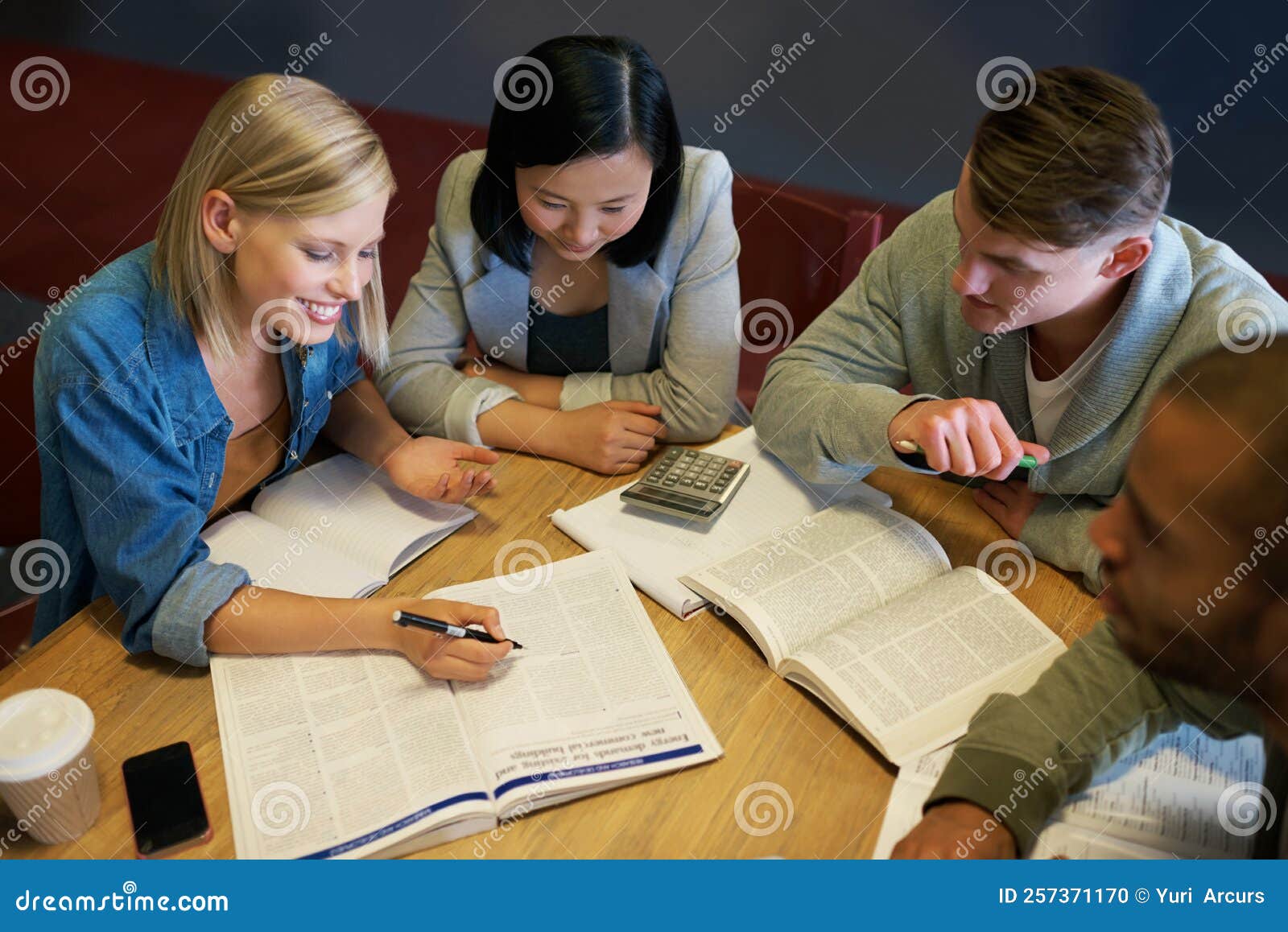 Cramming Some Last Minute Knowledge. Young People Studying in the ...