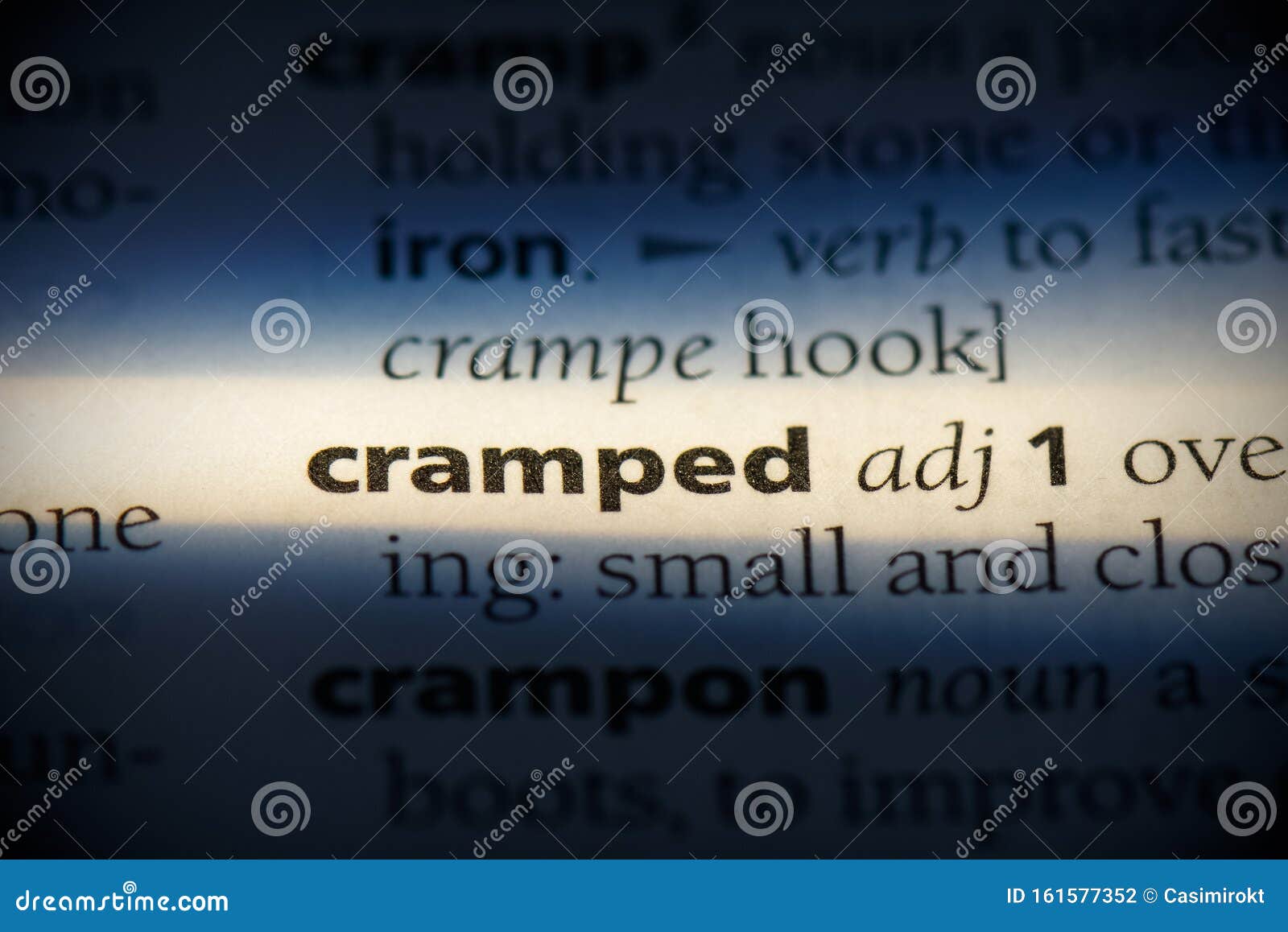 Cramped stock photo. Image of focus, word, vocabulary - 161577352