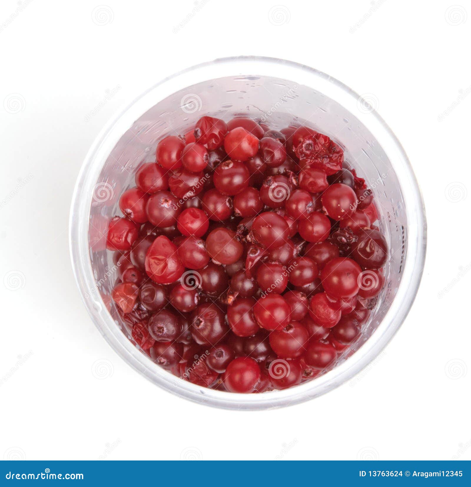 Cranberries in Plastic Glass Stock Photo - Image of steam, cooking ...