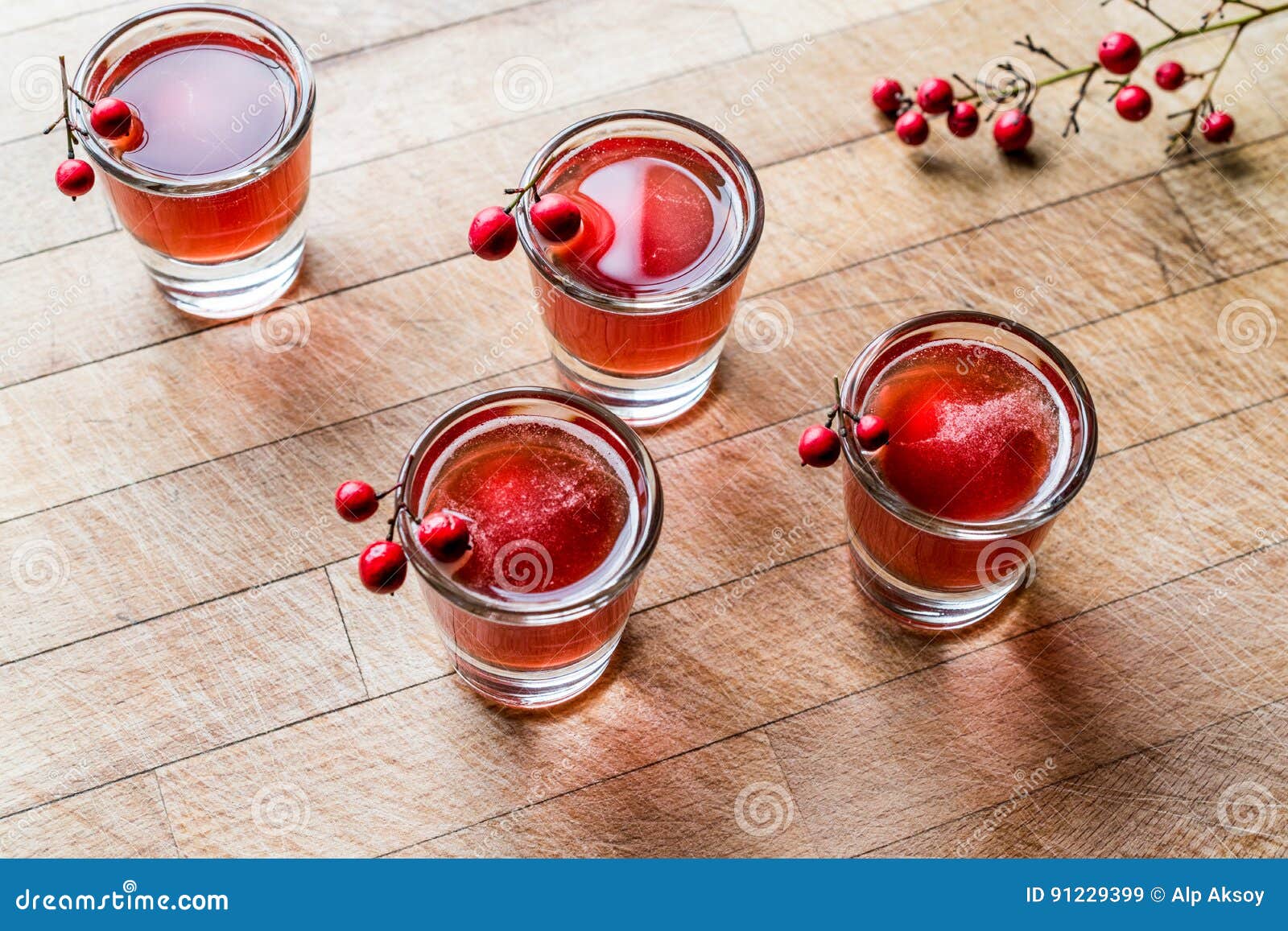 Cranberry Cocktail Shot with Vodka Stock Image - Image of cranberry ...