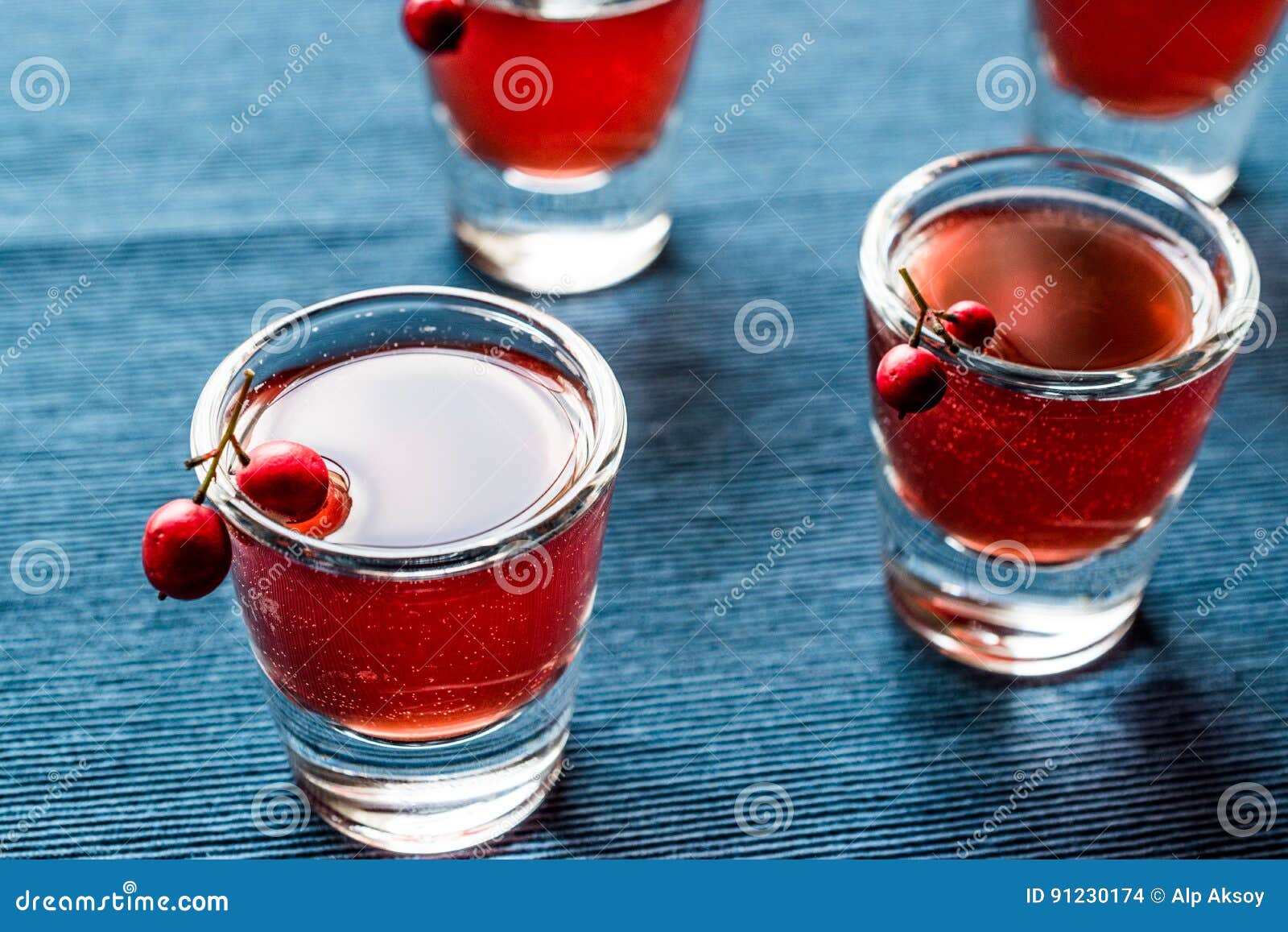 Cranberry Cocktail Shot with Vodka Stock Photo - Image of cool, cold ...