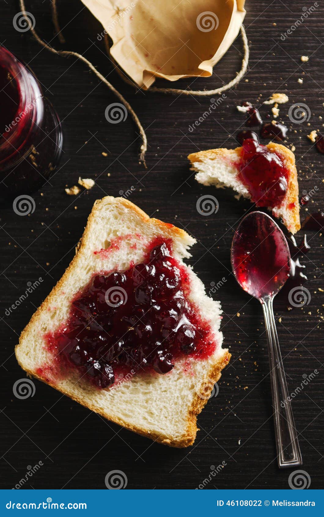 Cranberry Jam Spread on Bread Stock Photo - Image of eating, delicious ...