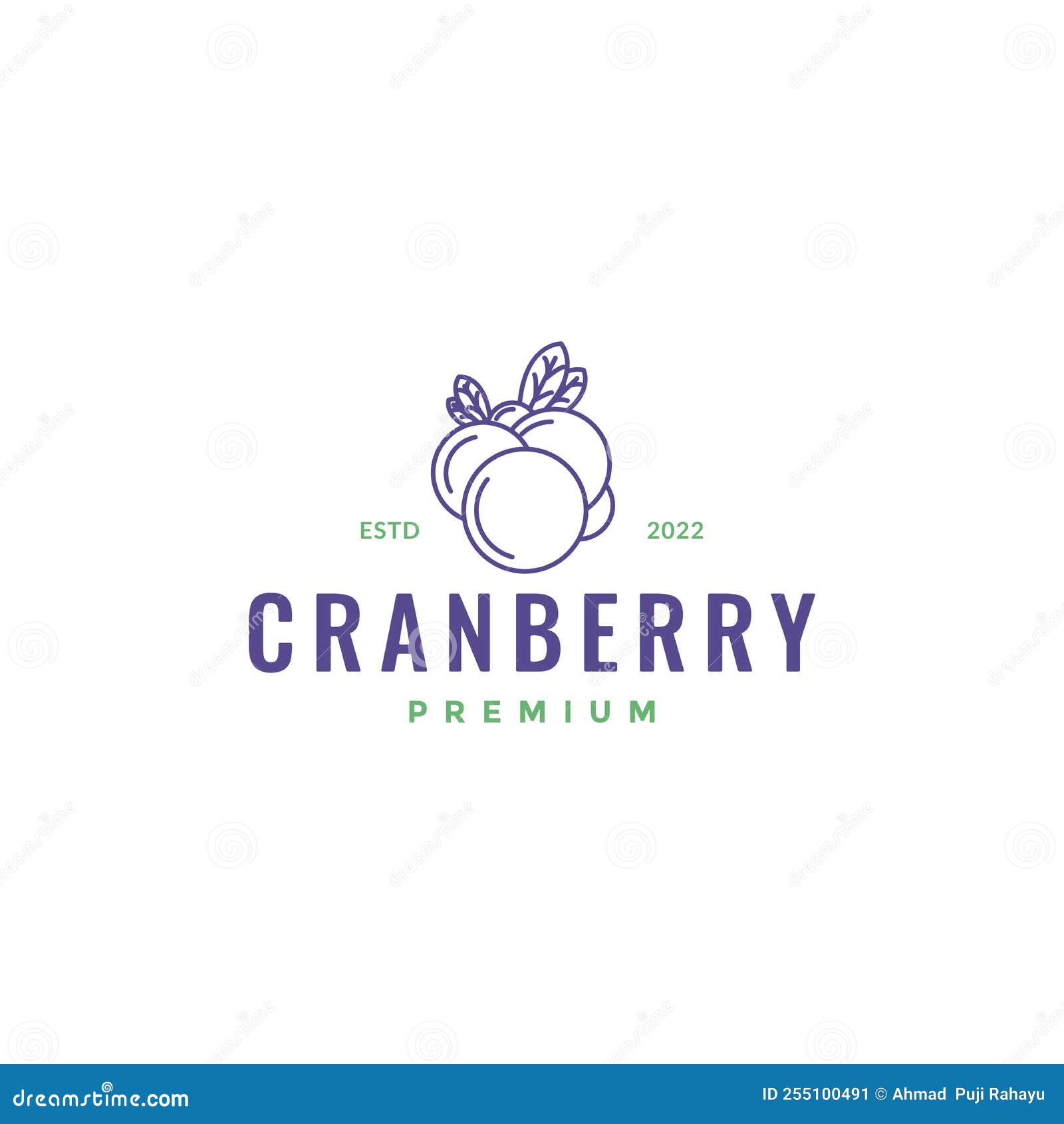 Cranberry Lines Art Logo Design Vector Stock Vector - Illustration of ...
