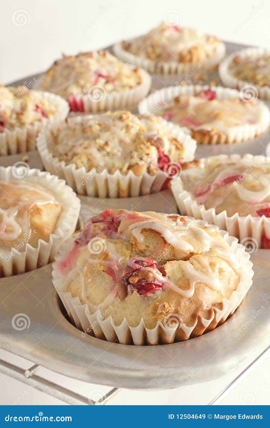 Cranberry muffins stock image. Image of rack, fiber, wheat - 12504649