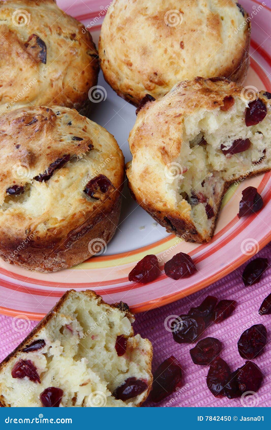 Cranberry muffins stock photo. Image of blurred, flavour - 7842450