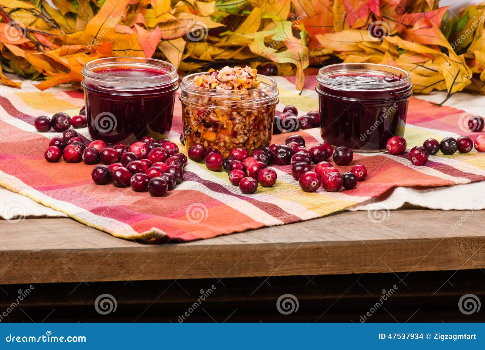 Cranberry Sauce with Cranberries on Wooden Table Stock Photo - Image of ...