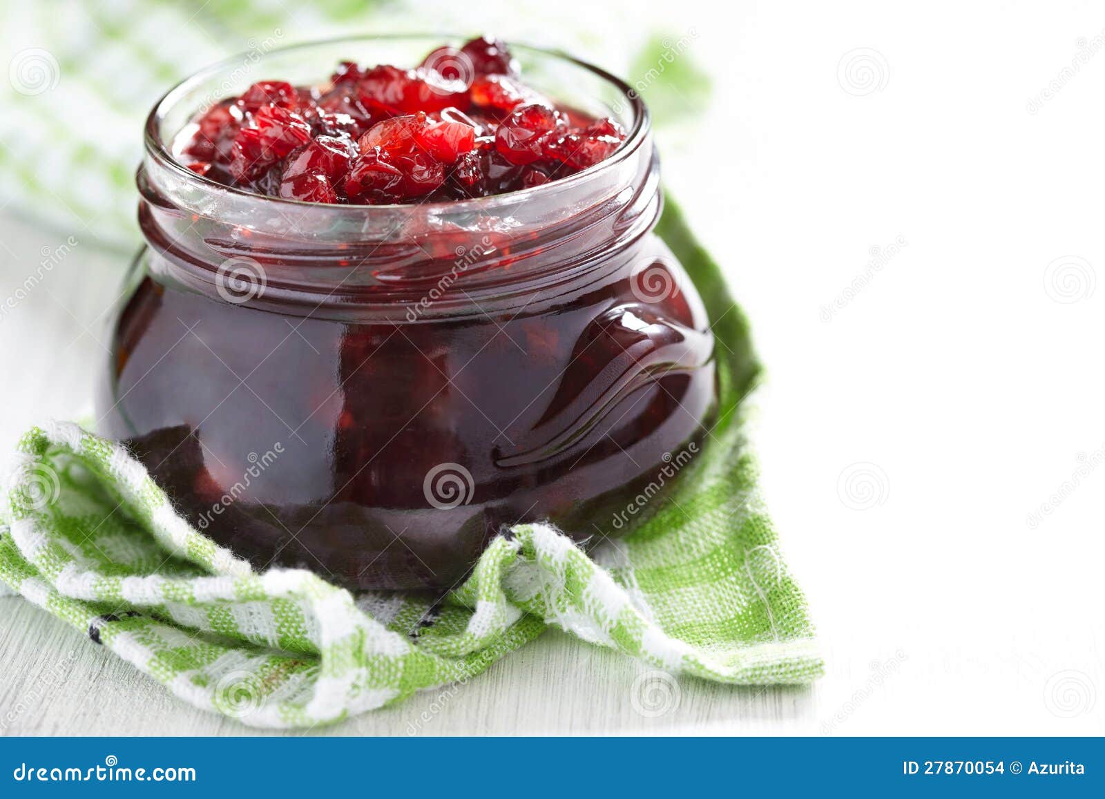 Cranberry Sauce in Glass Jar Stock Photo - Image of spice, white: 27870054