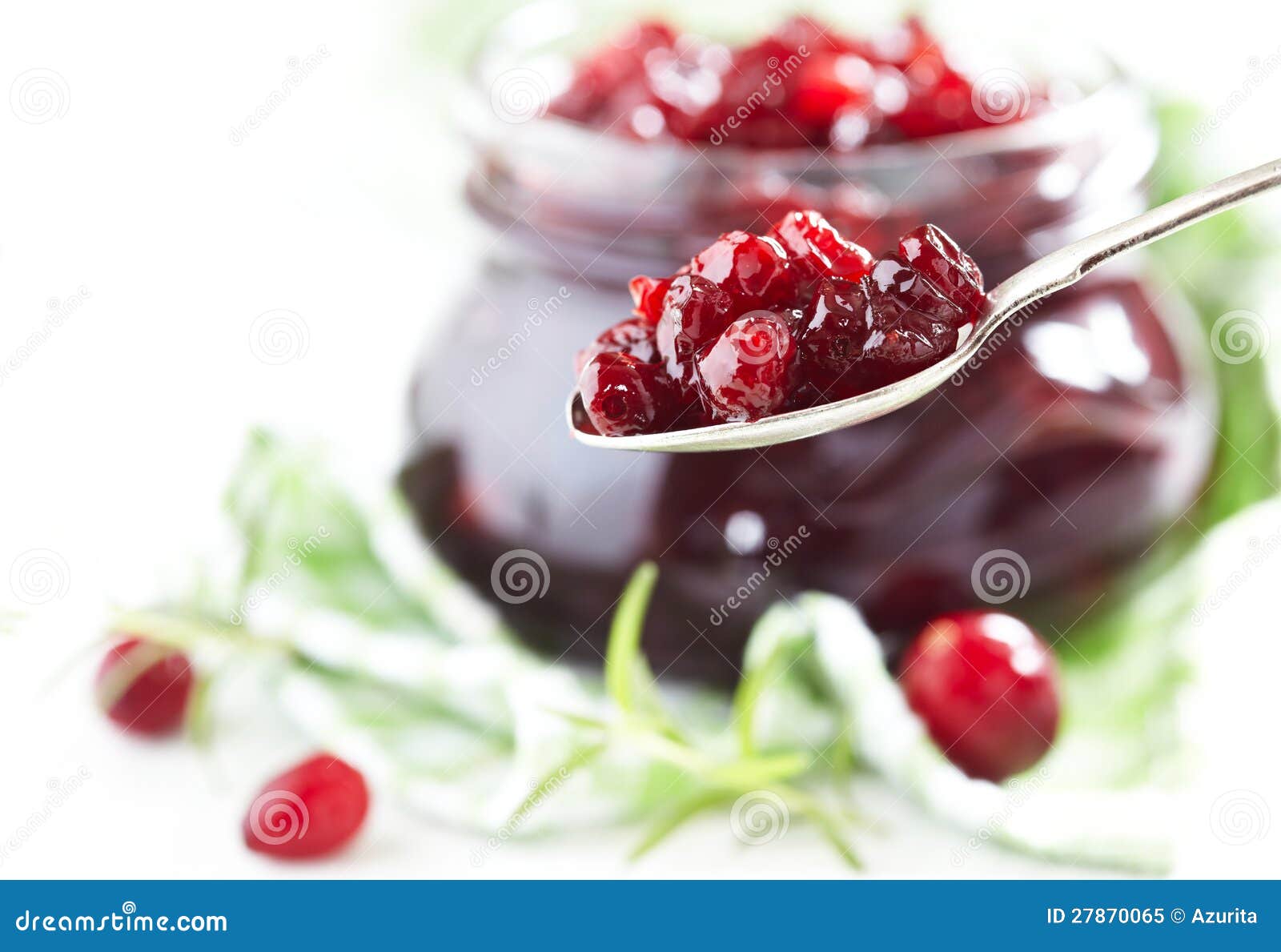 Cranberry Sauce in Glass Jar Stock Image - Image of cranberry, dessert ...