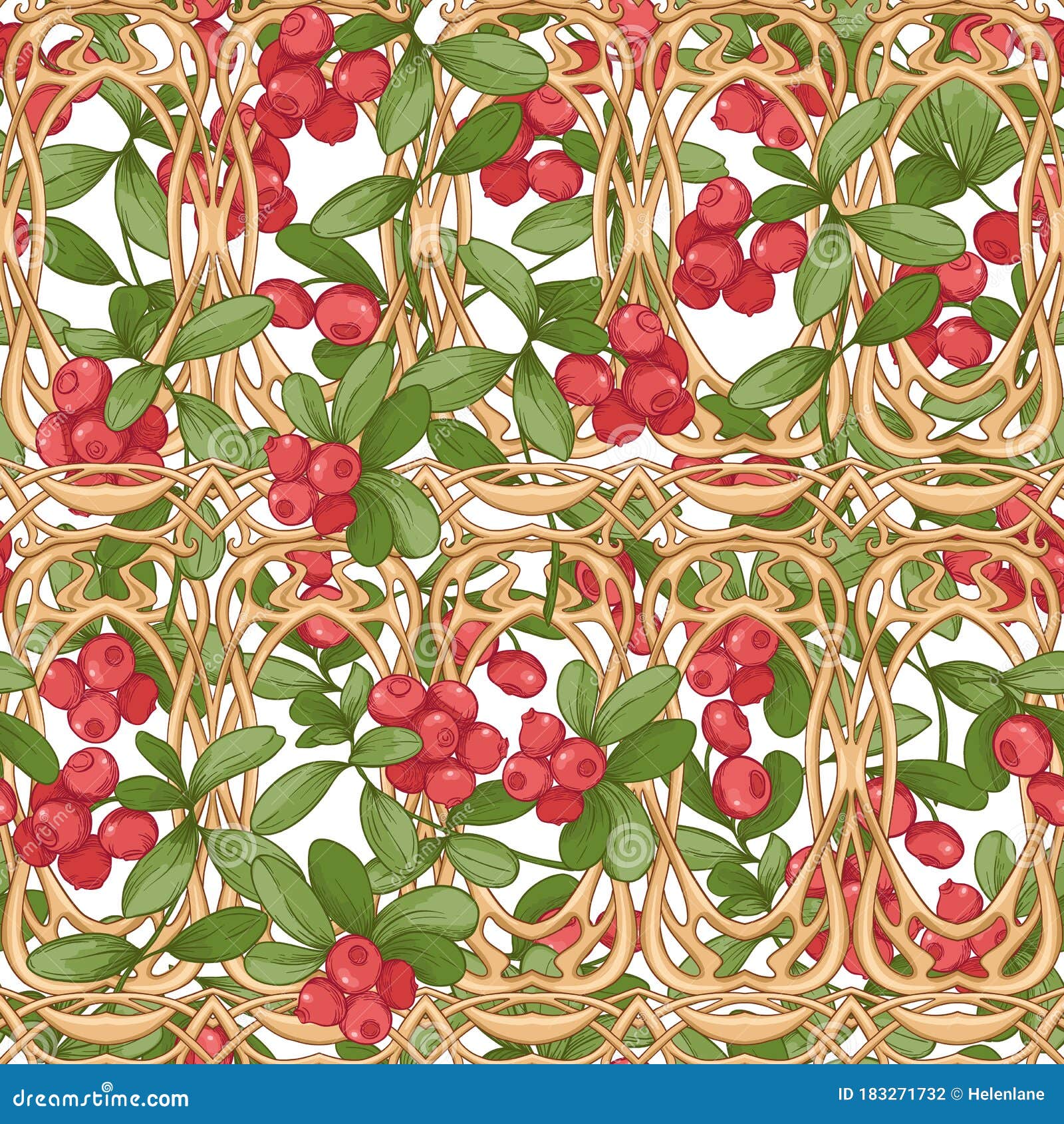 Cranberry. Seamless Pattern Stock Vector - Illustration of health ...