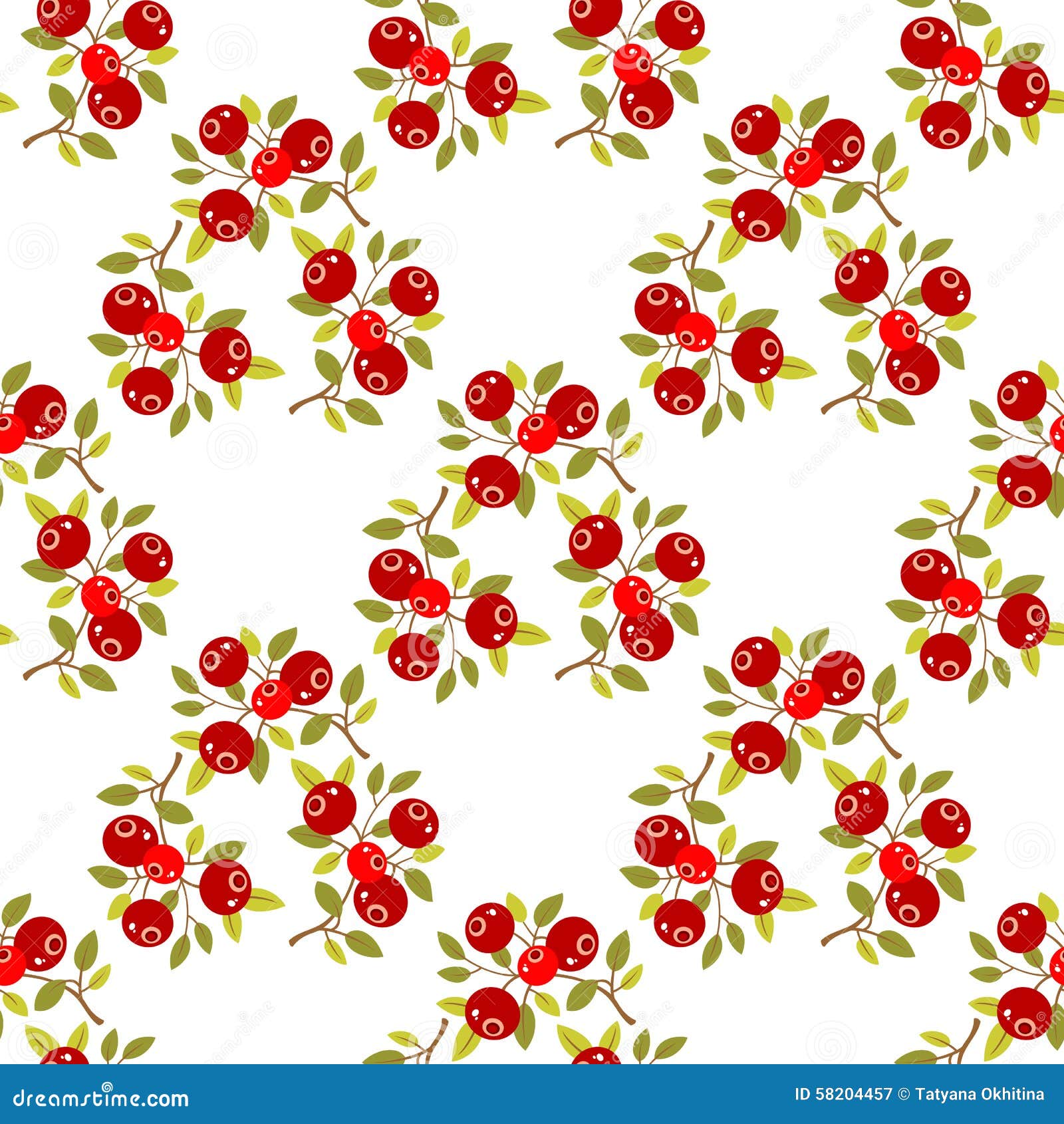 Cranberry seamless pattern stock vector. Illustration of wallpaper ...