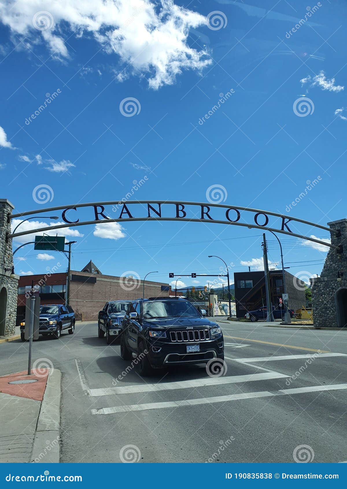 Cranbrook Canada Bc editorial stock photo. Image of blue - 190835838