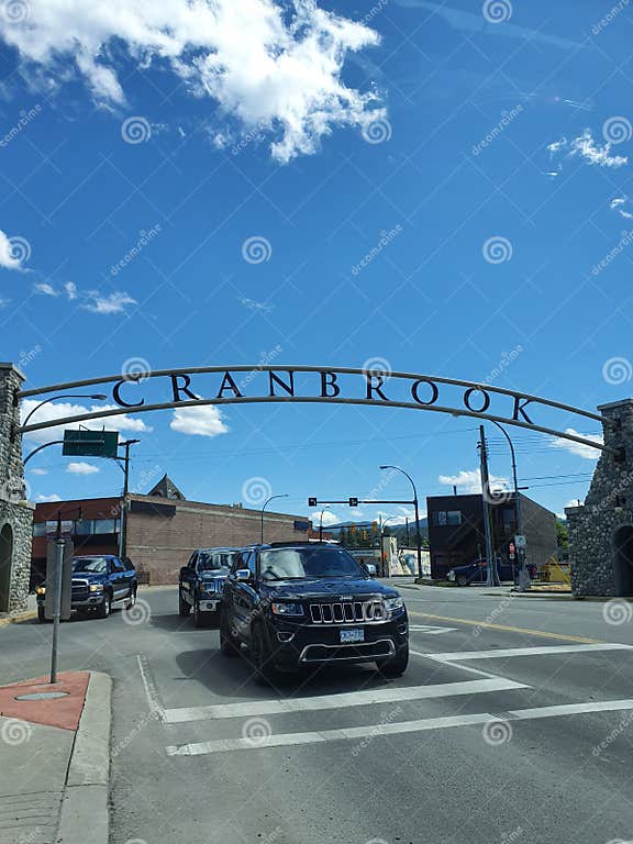 Cranbrook Canada Bc editorial stock photo. Image of blue - 190835838