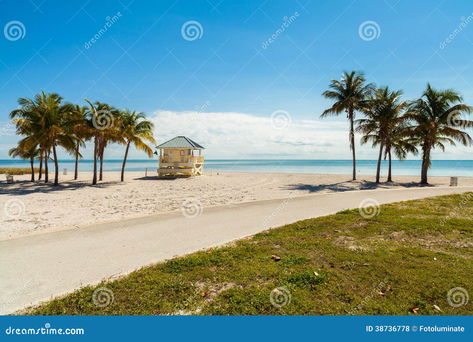 Crandon Park Beach stock photo. Image of miami, pretty - 38736778