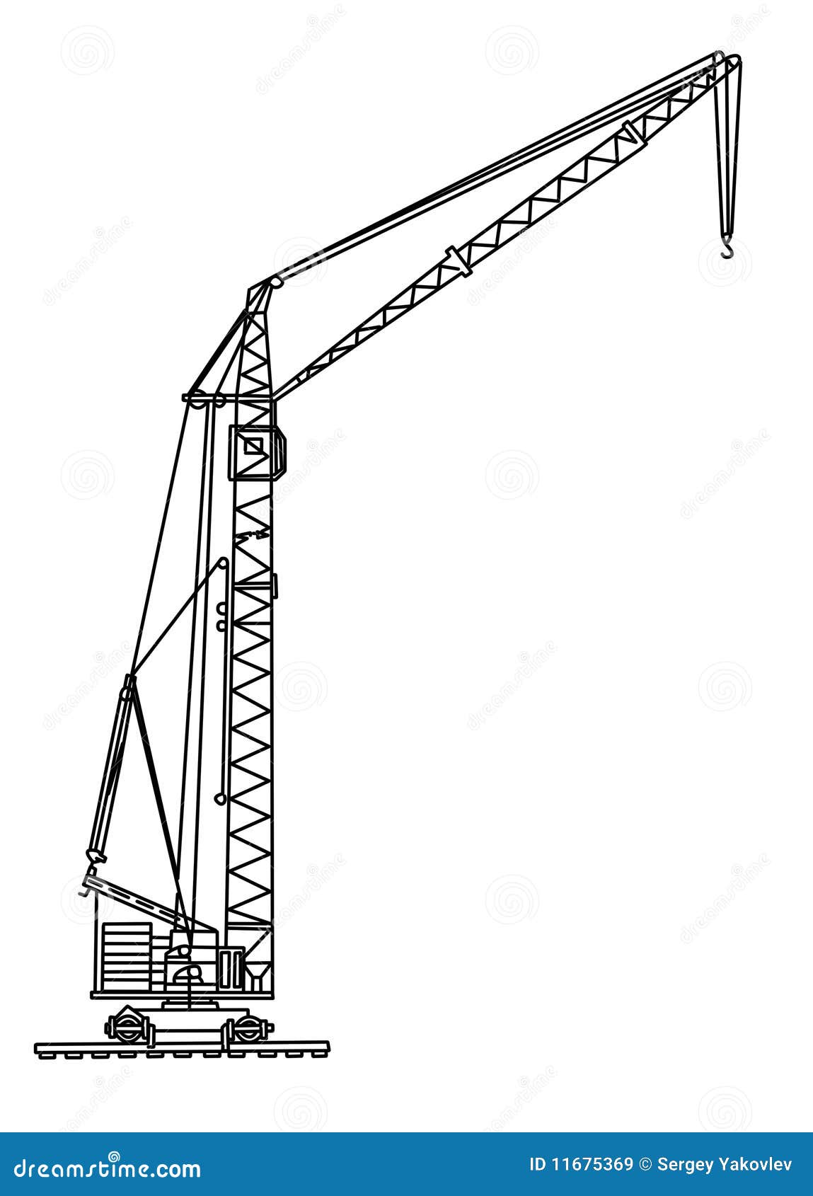 Crane stock vector. Illustration of background, outline - 11675369