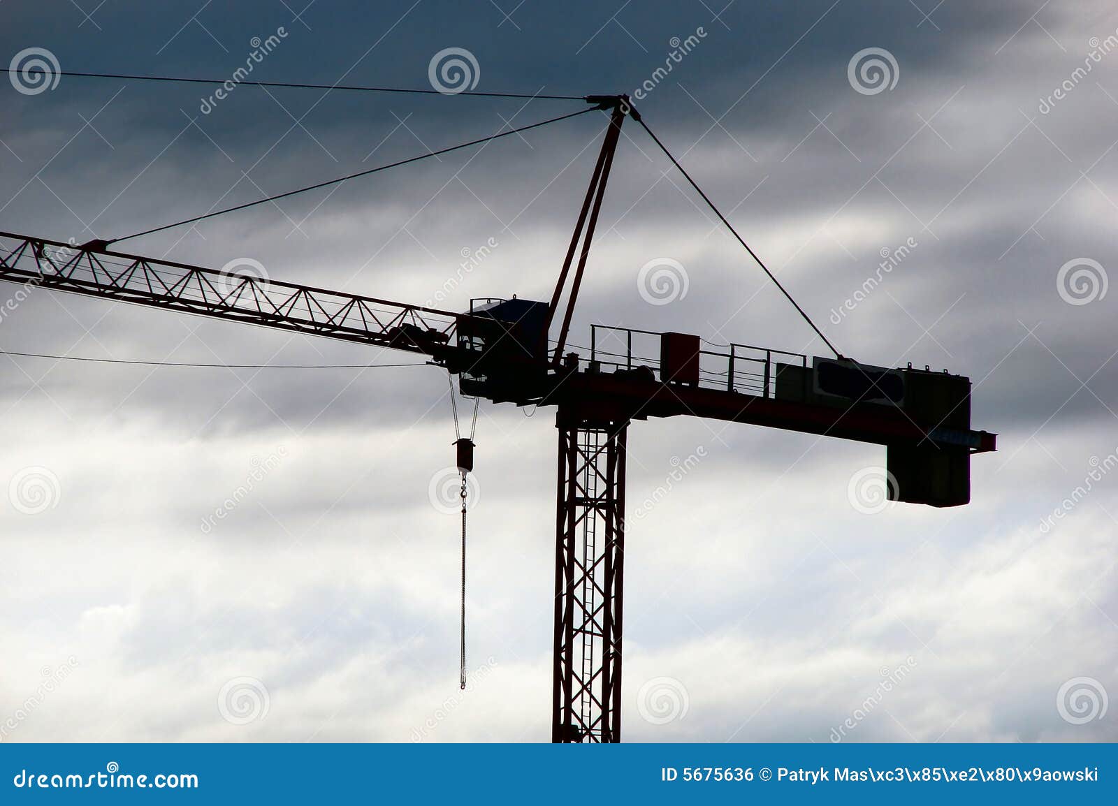 Crane stock photo. Image of development, clouds, modern - 5675636