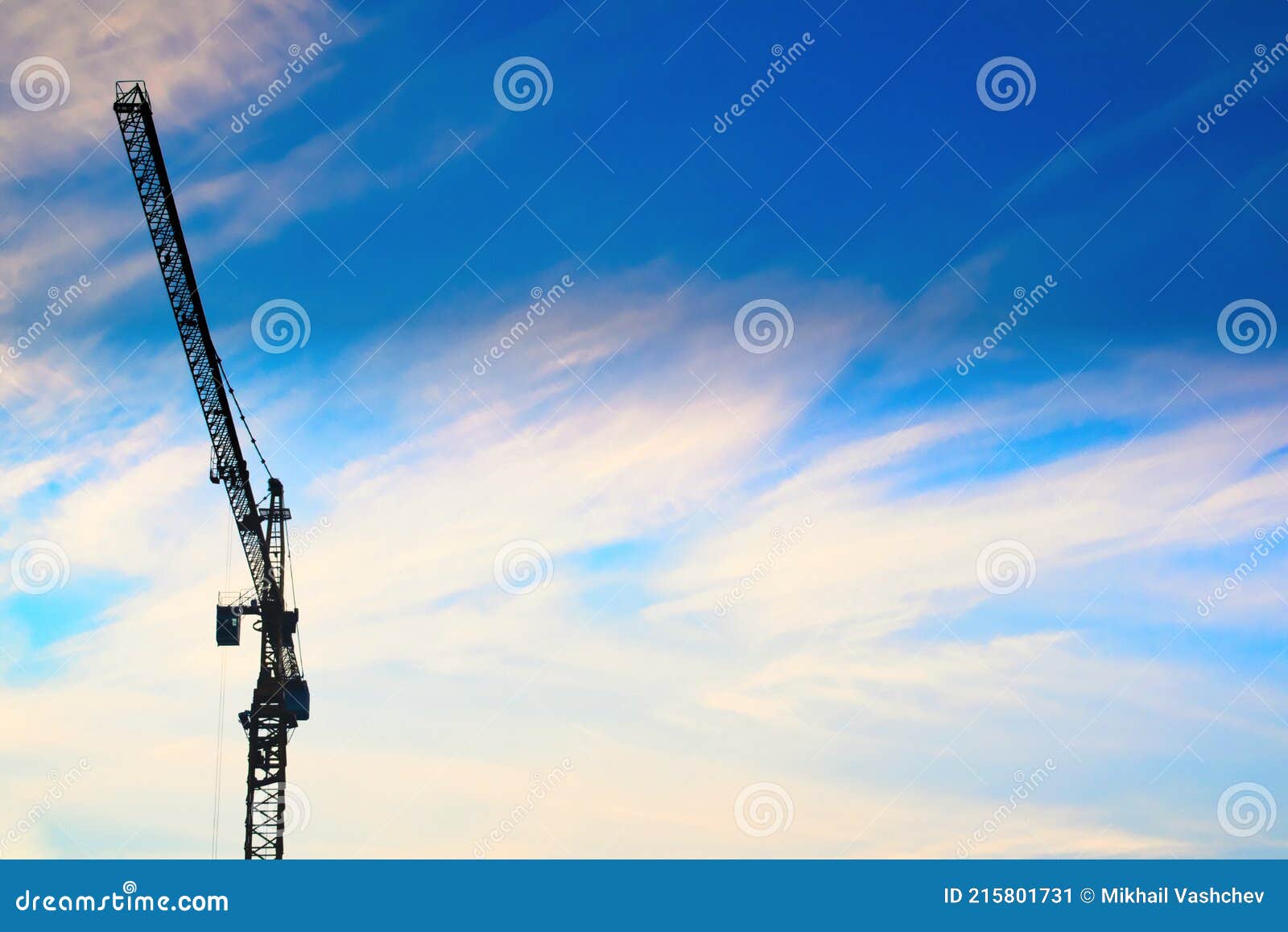 Crane on the Background of the Blue Sky Stock Image - Image of dusk ...