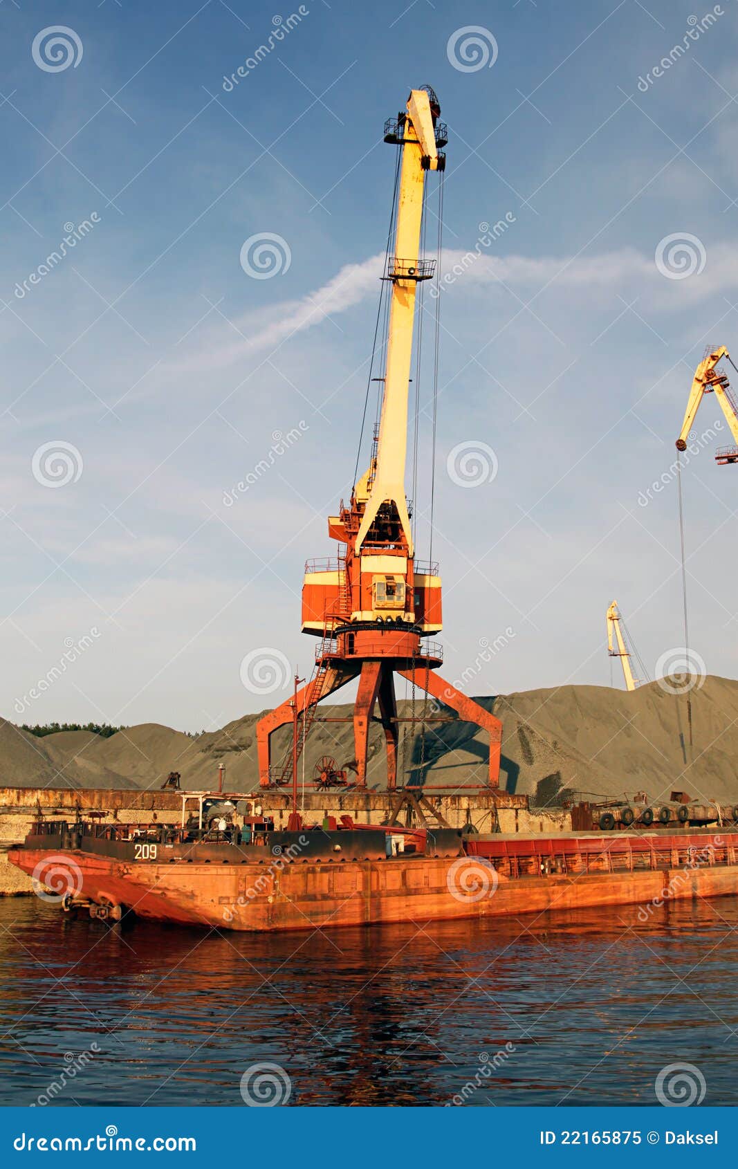 Crane Barge Doing Marine Heavy Lift Installation Royalty-Free Stock ...