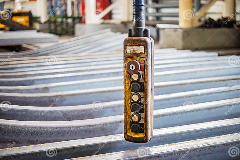 Control Panel of a Crane Beam Displayed Prominently in a Workshop with ...