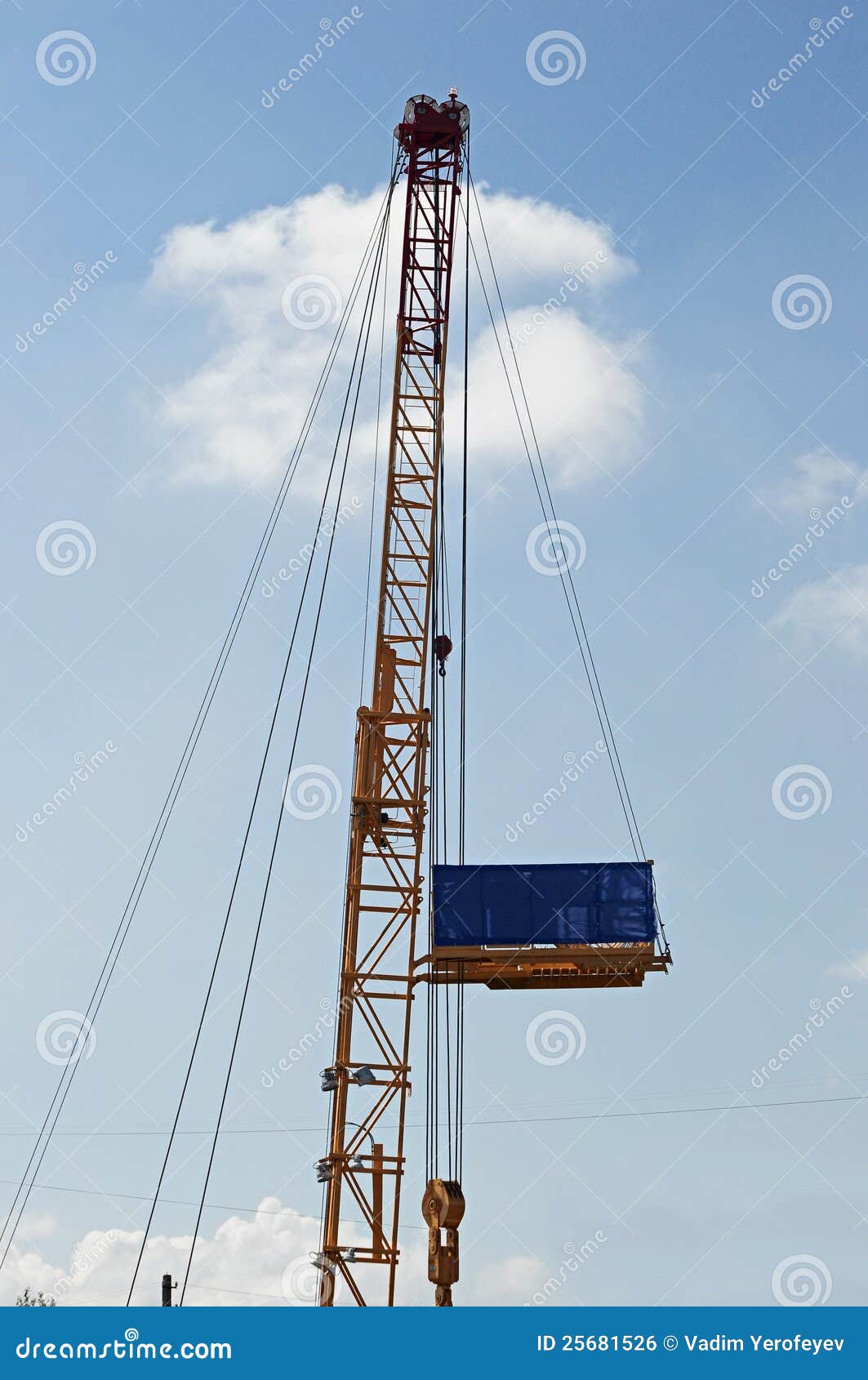 Crane with blank banner stock photo. Image of billboard - 25681526