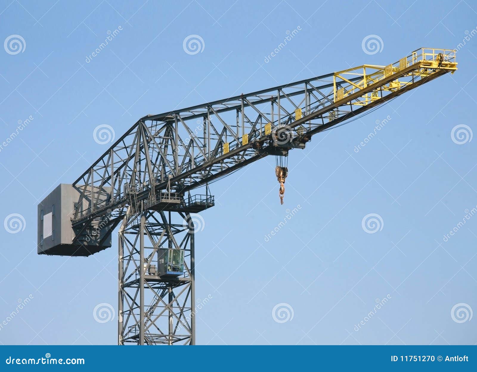 Crane on blue background stock photo. Image of docks - 11751270