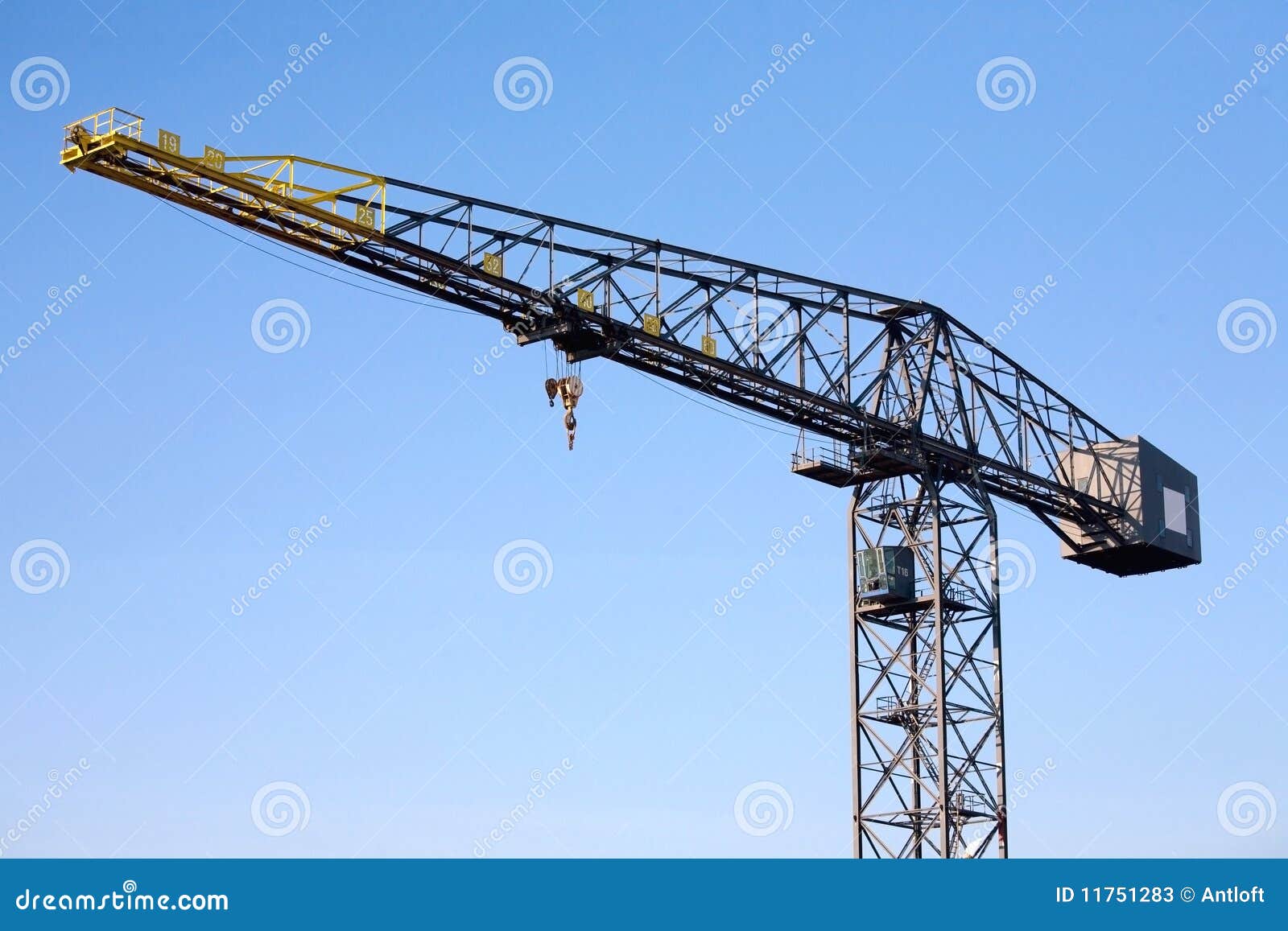 Crane on Blue Sky Background Stock Image - Image of blue, port: 11751283