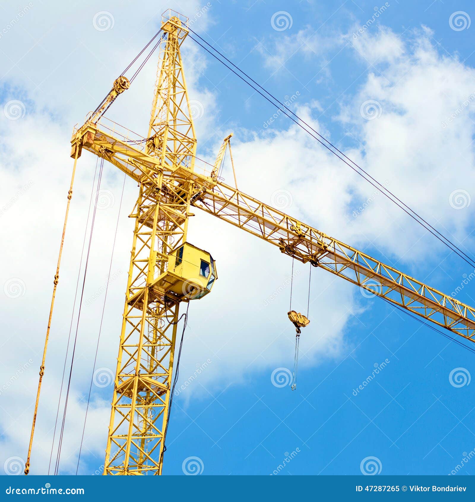 Crane on Blue Sky Background Stock Image - Image of freight, outdoors ...