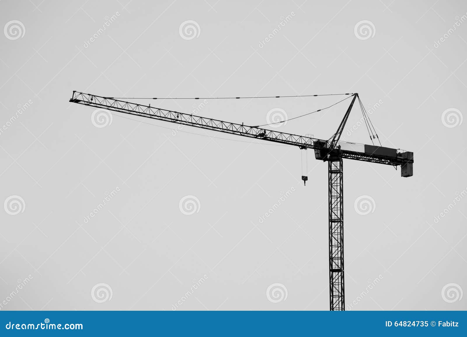 Crane Bottom View with Sky Background Stock Image - Image of engineer ...