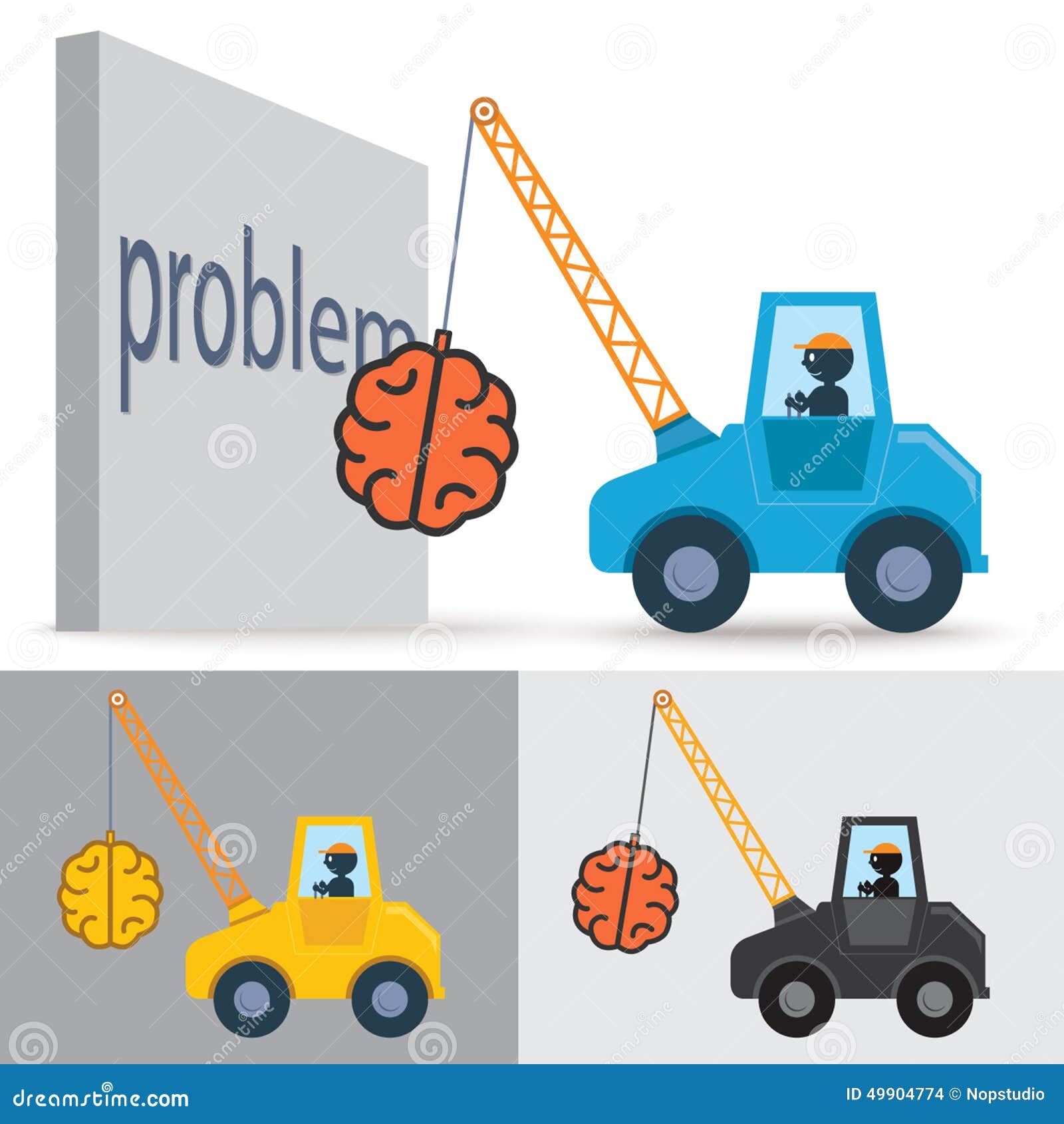 Crane brain stock vector. Illustration of construction - 49904774