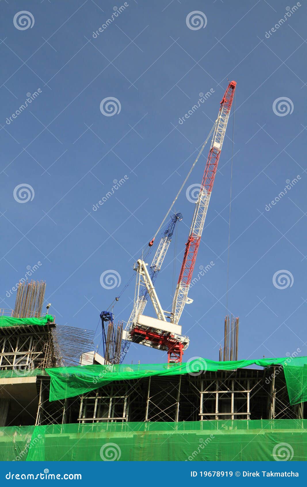 Crane and Building Construction Stock Image - Image of machinery, home ...
