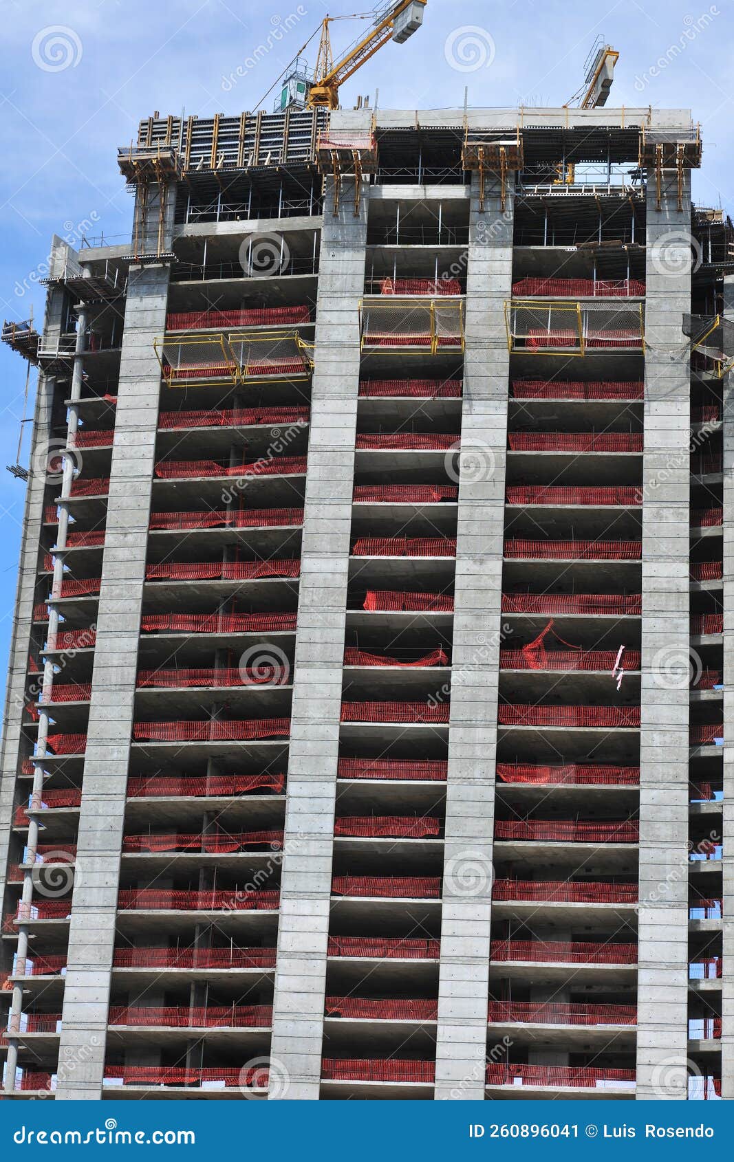 Crane and Building Construction. Big Building Construction Stock Image ...