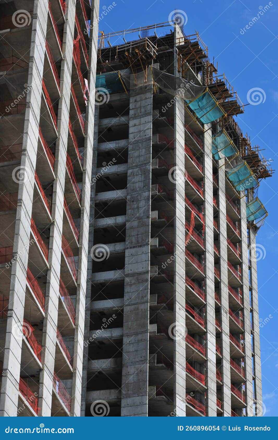 Crane and Building Construction. Big Building Construction Stock Photo ...