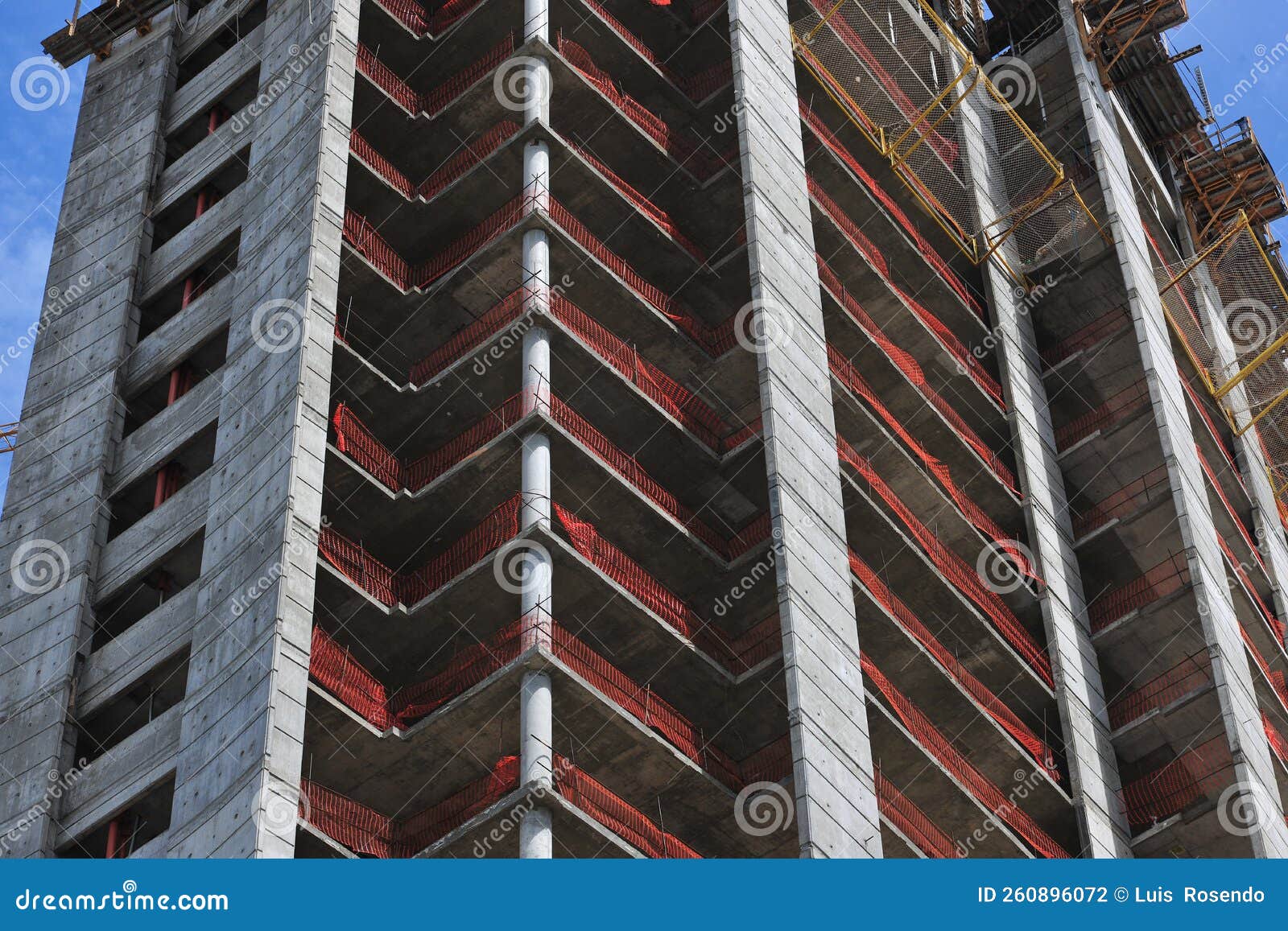 Crane and Building Construction. Big Building Construction Stock Photo ...