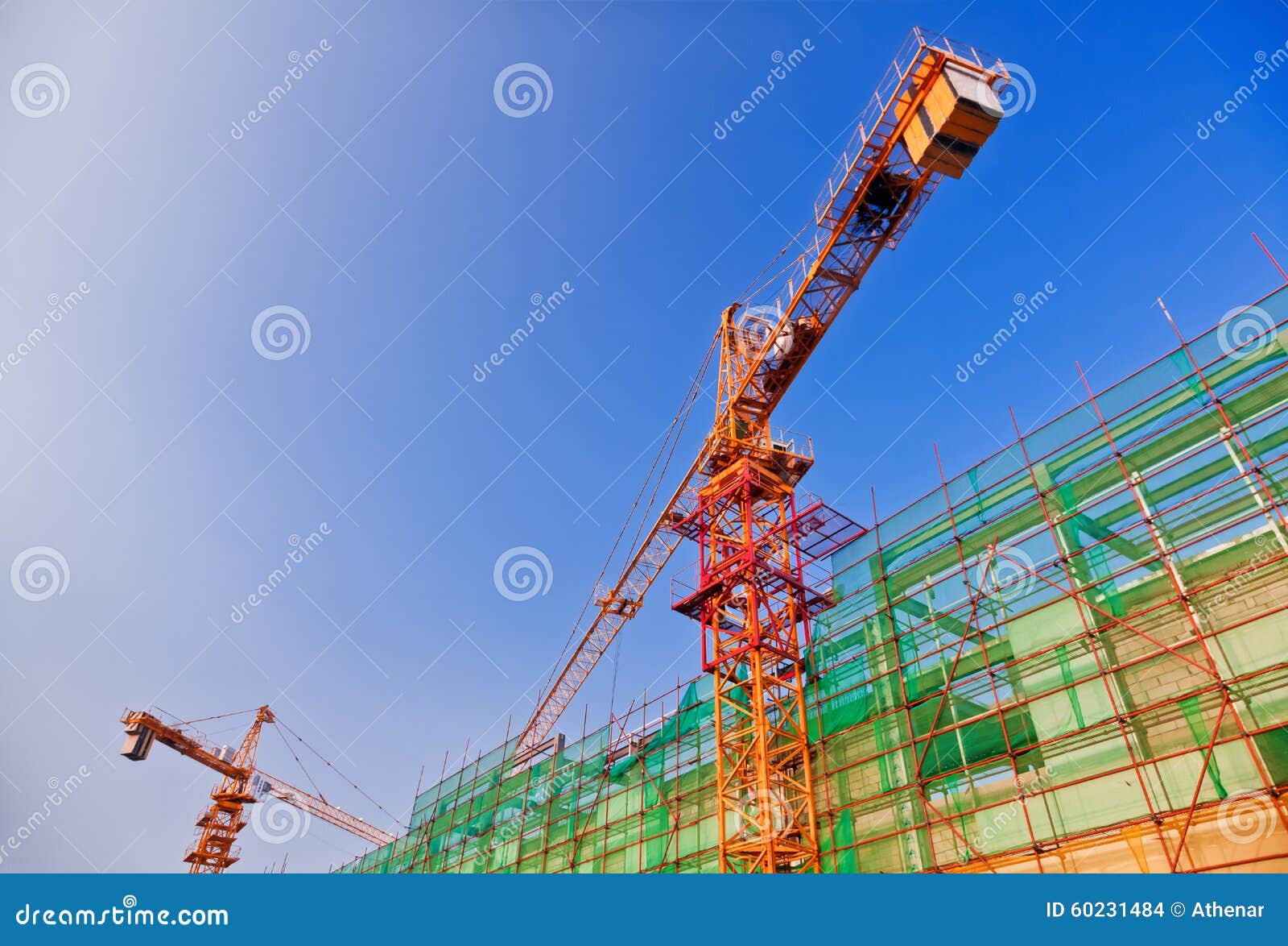 Crane and Building Construction Site Stock Photo - Image of building ...
