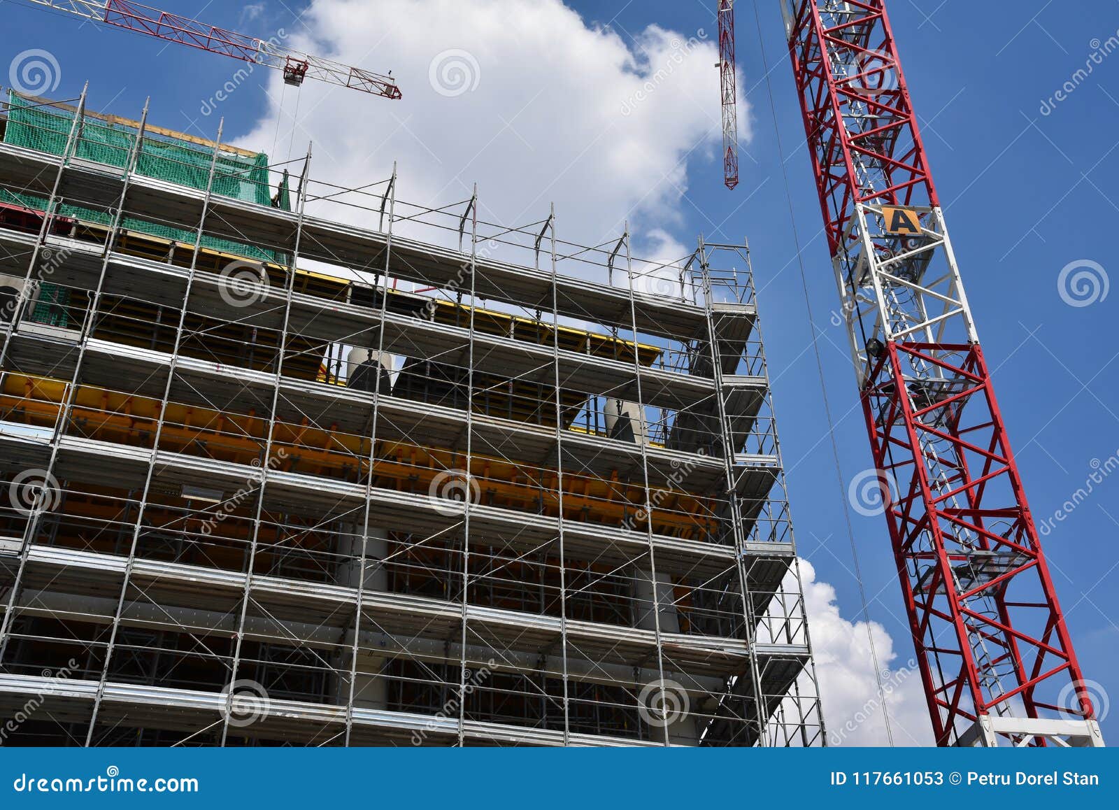 Crane and Building Construction Stock Image - Image of industry ...