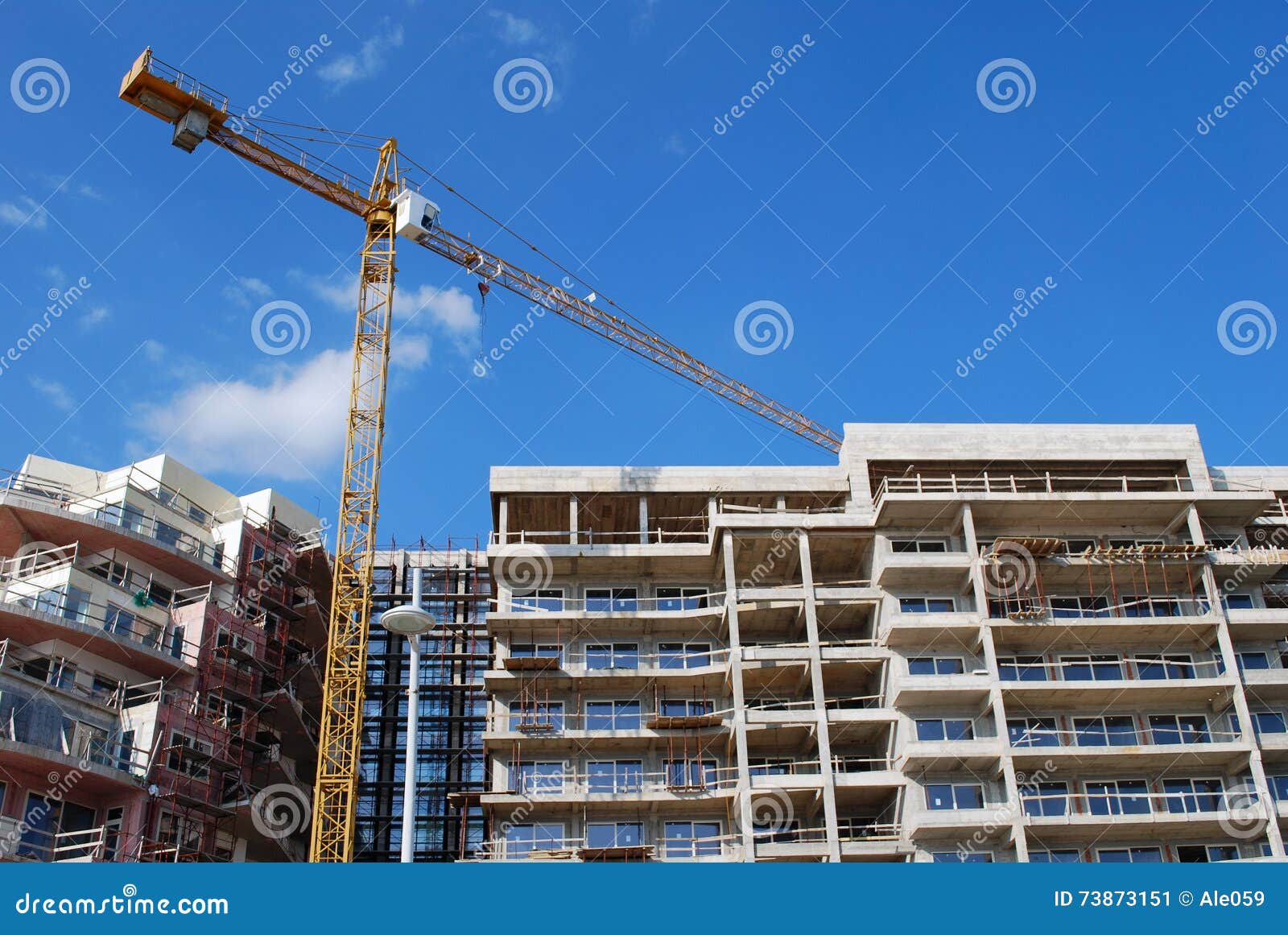 Crane Building House stock image. Image of material, growth - 73873151