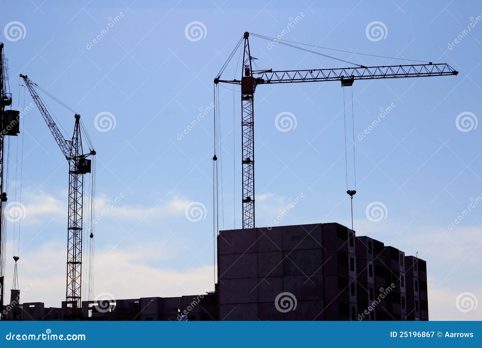 Crane on building site stock image. Image of project - 25196867