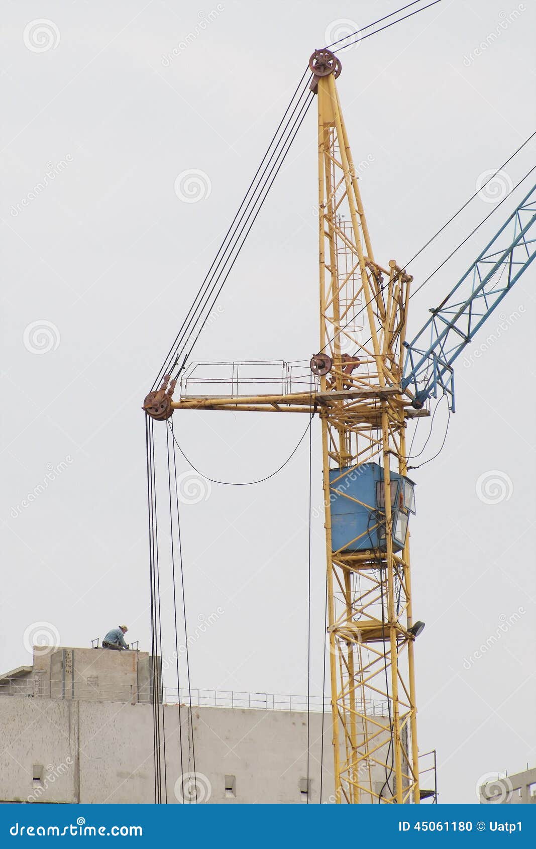 Crane builds the building stock photo. Image of activity - 45061180