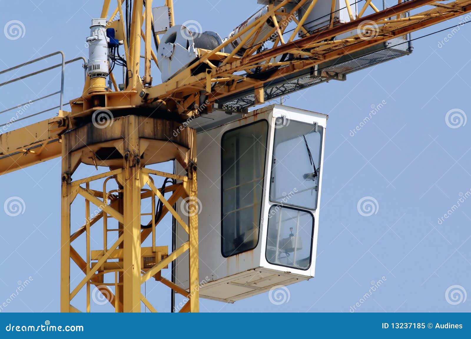 Crane cabin stock image. Image of assemble, capstan, build - 13237185